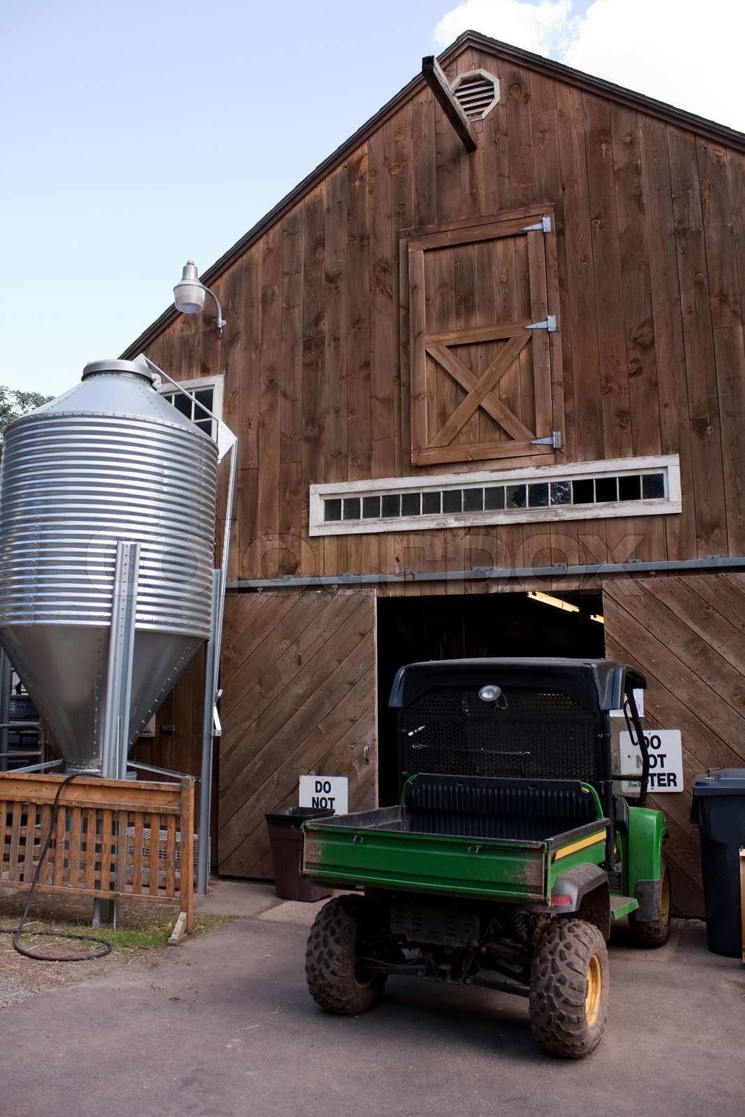 farm barn and grain silo | Stock image | Colourbox