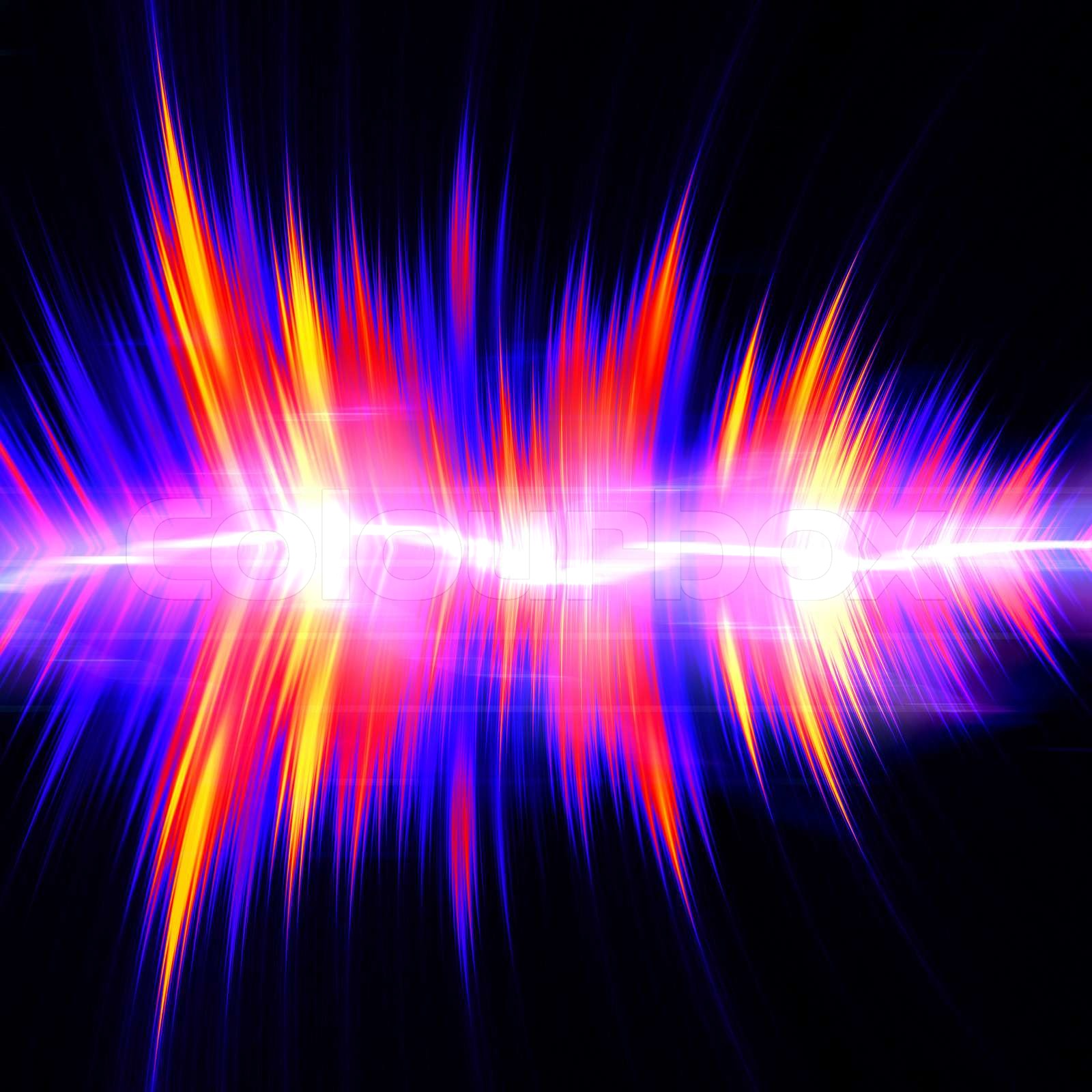 Funky neon glowing audio waveform or graphic equalizer with electric ...