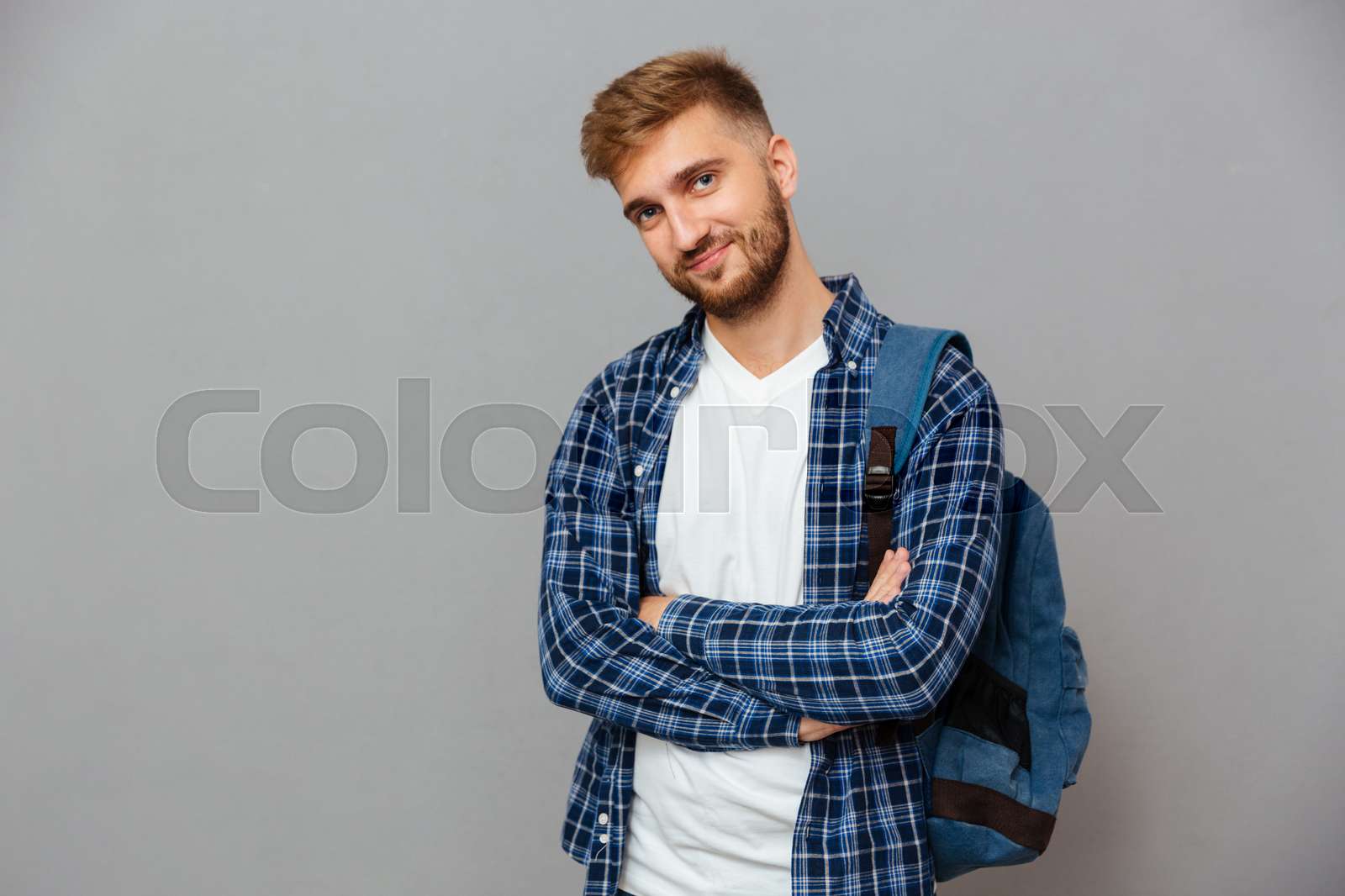 Man with hands crossed | Stock image | Colourbox