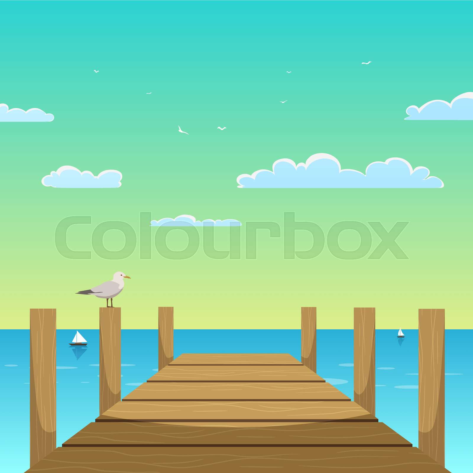 Pier | Stock vector | Colourbox