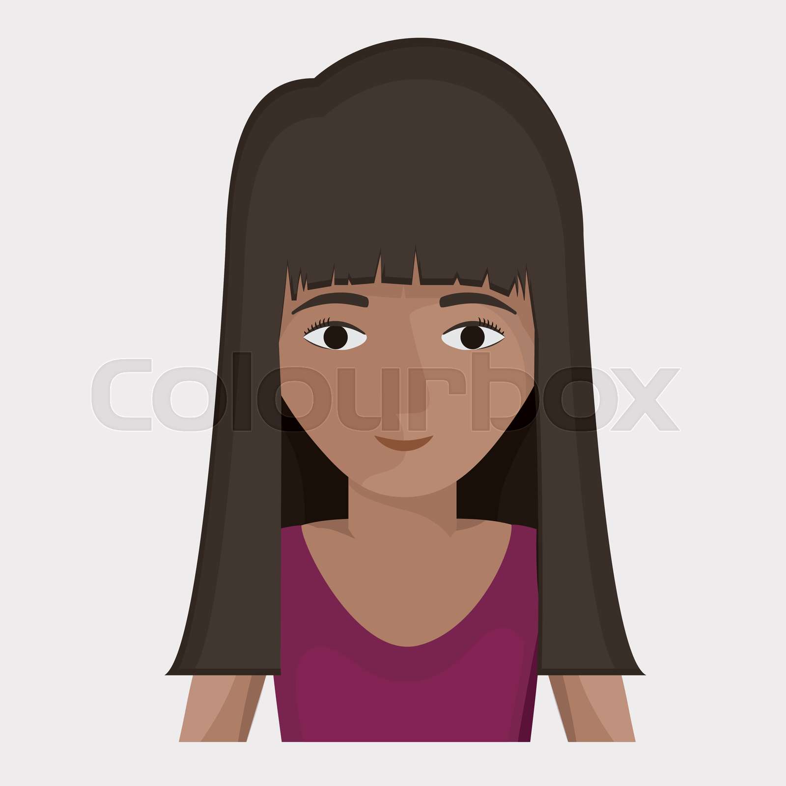 Colorful woman cartoon design | Stock vector | Colourbox
