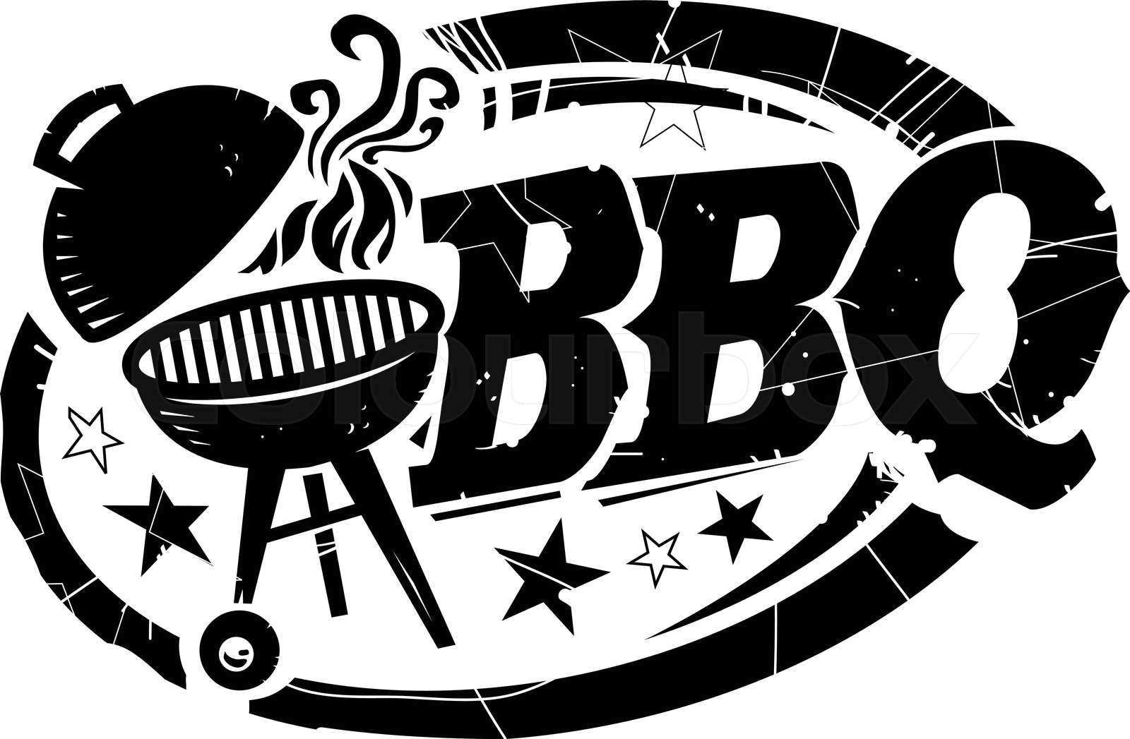 BBQ Grill Vector Icon Stock Vector Colourbox