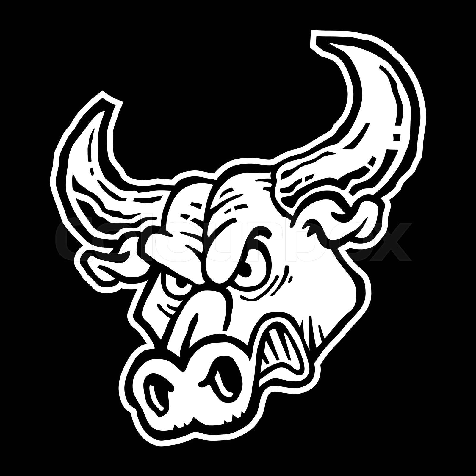 Angry Bull vector icon | Stock vector | Colourbox