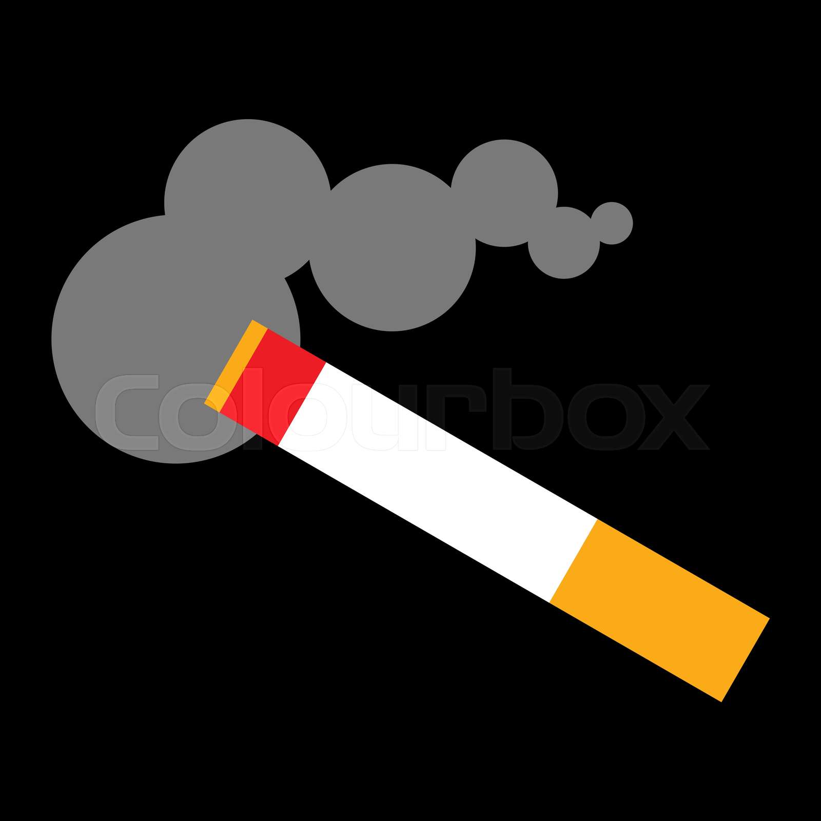 Cigarette smoking vector illustration | Stock vector | Colourbox