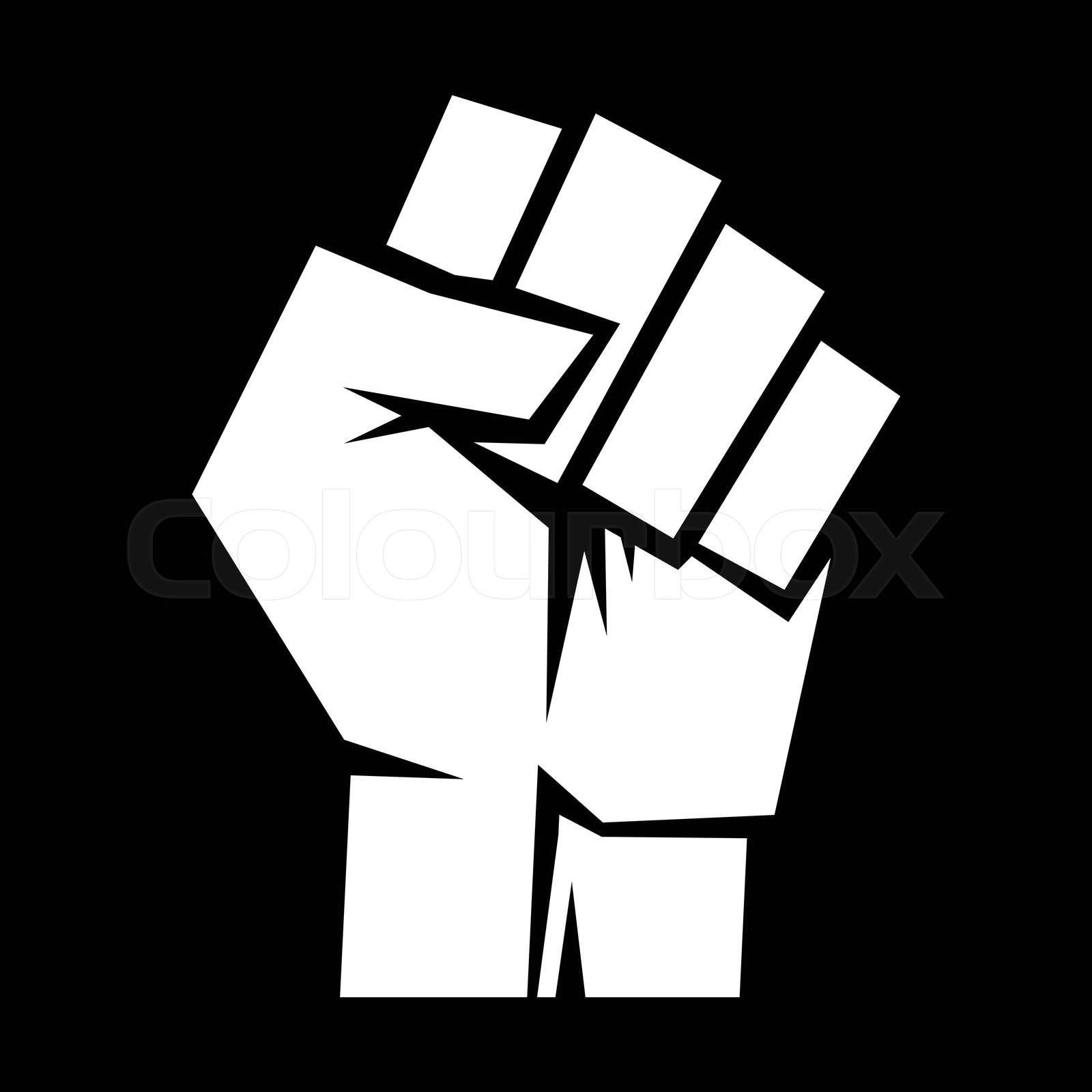 Raised fist vector icon | Stock vector | Colourbox