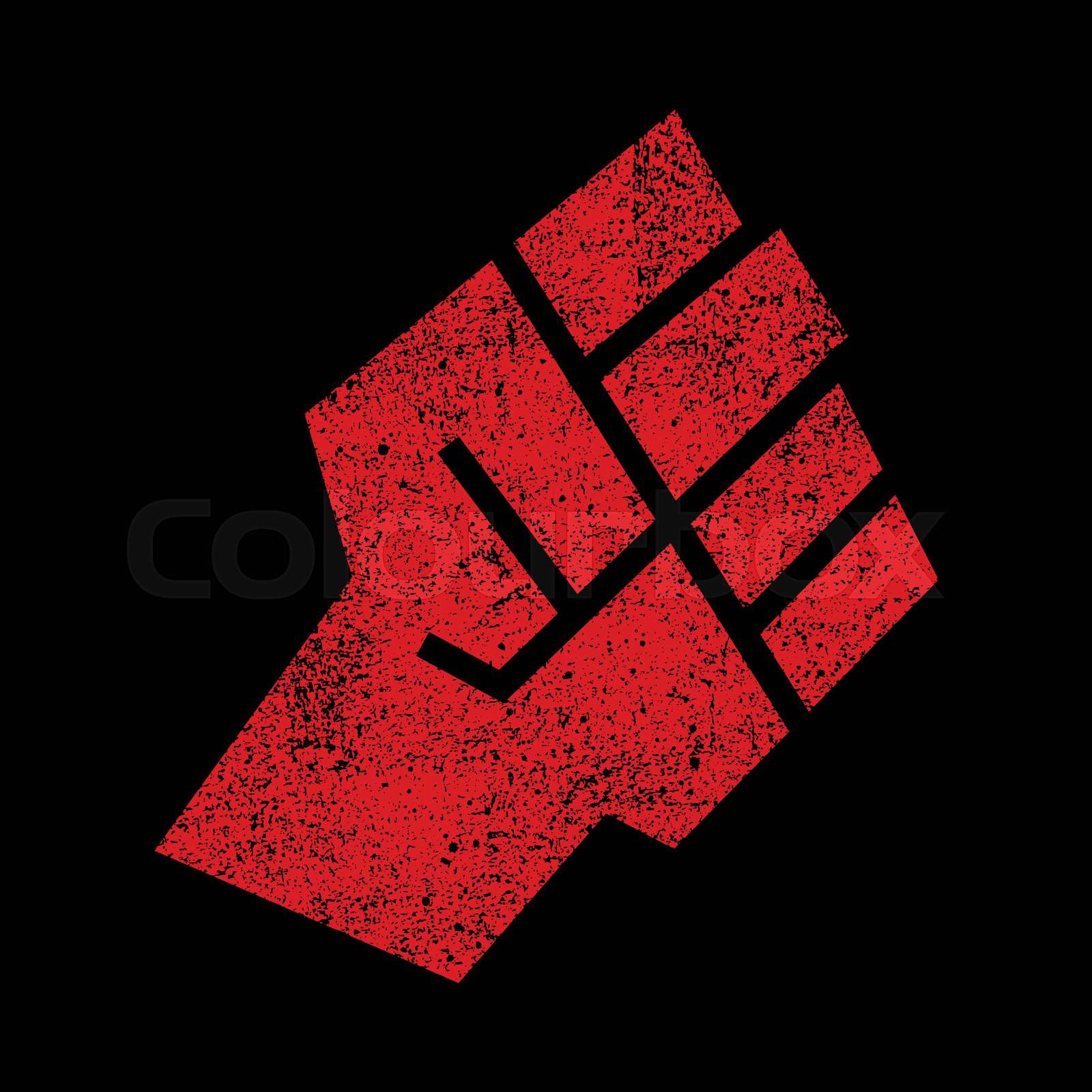 Raised fist vector icon | Stock vector | Colourbox