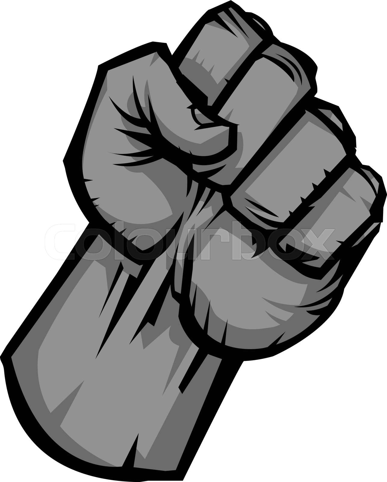 Raised fist vector icon | Stock vector | Colourbox