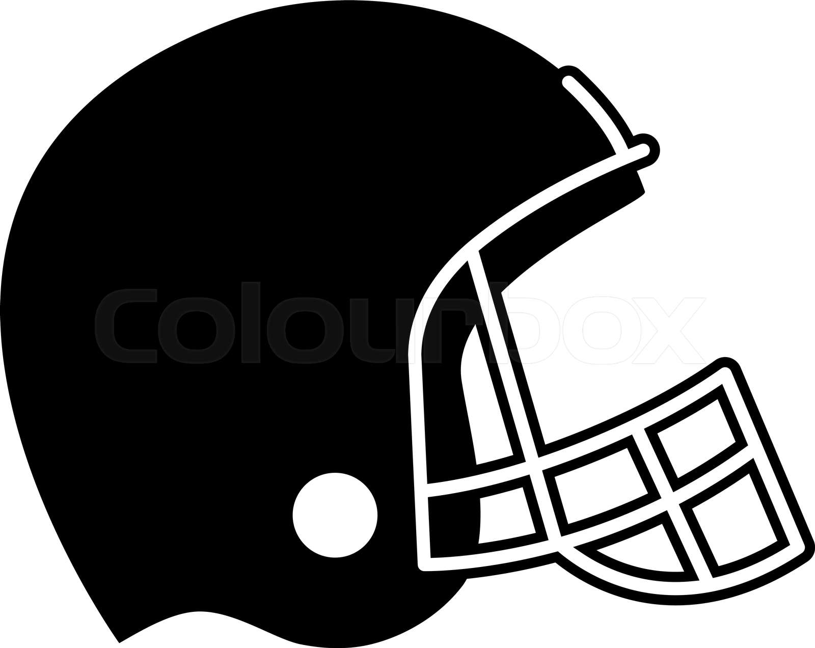 Football Helmet Vector Icon | Stock vector | Colourbox