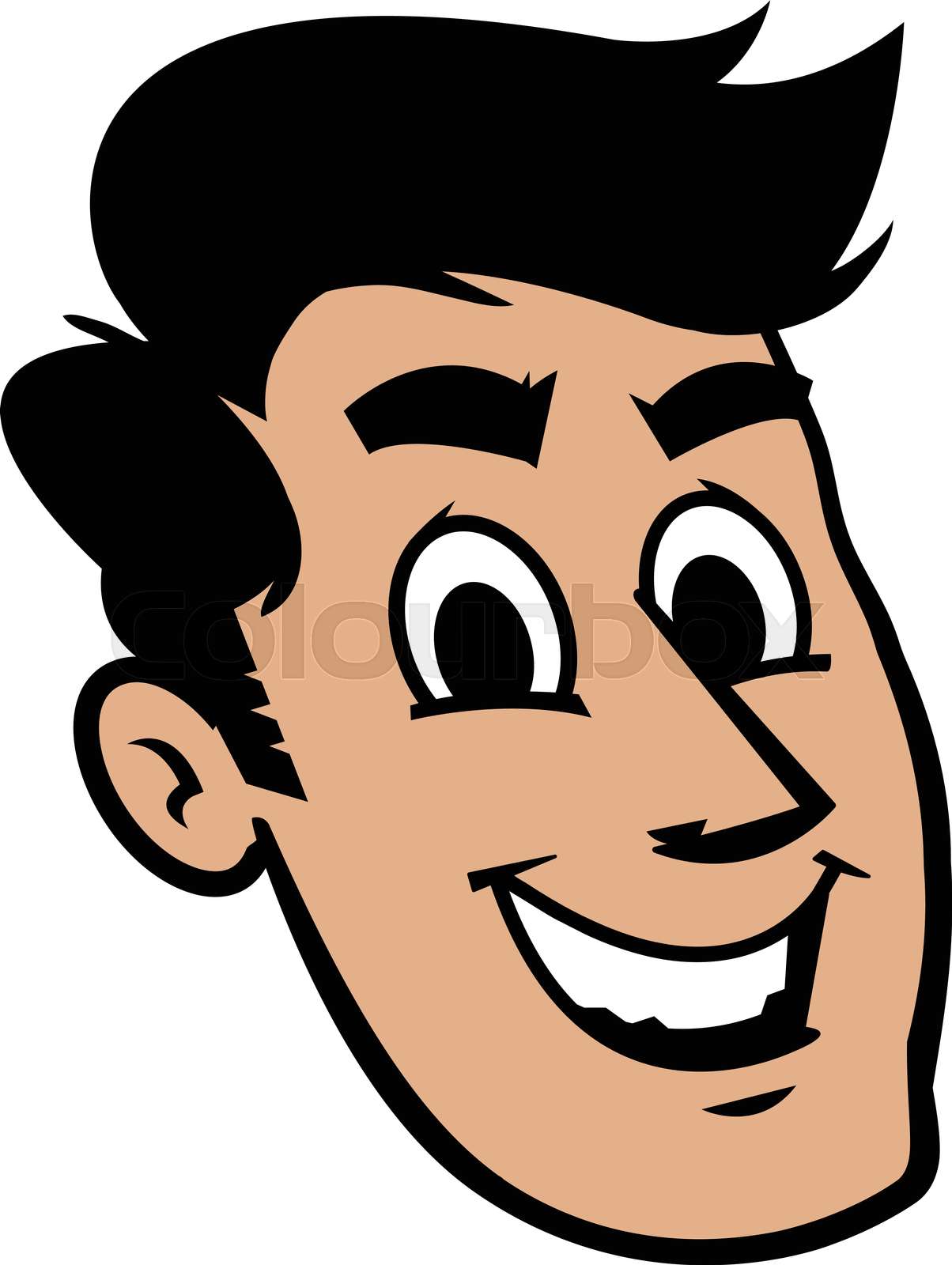 Man head cartoon vector illustration | Stock vector | Colourbox