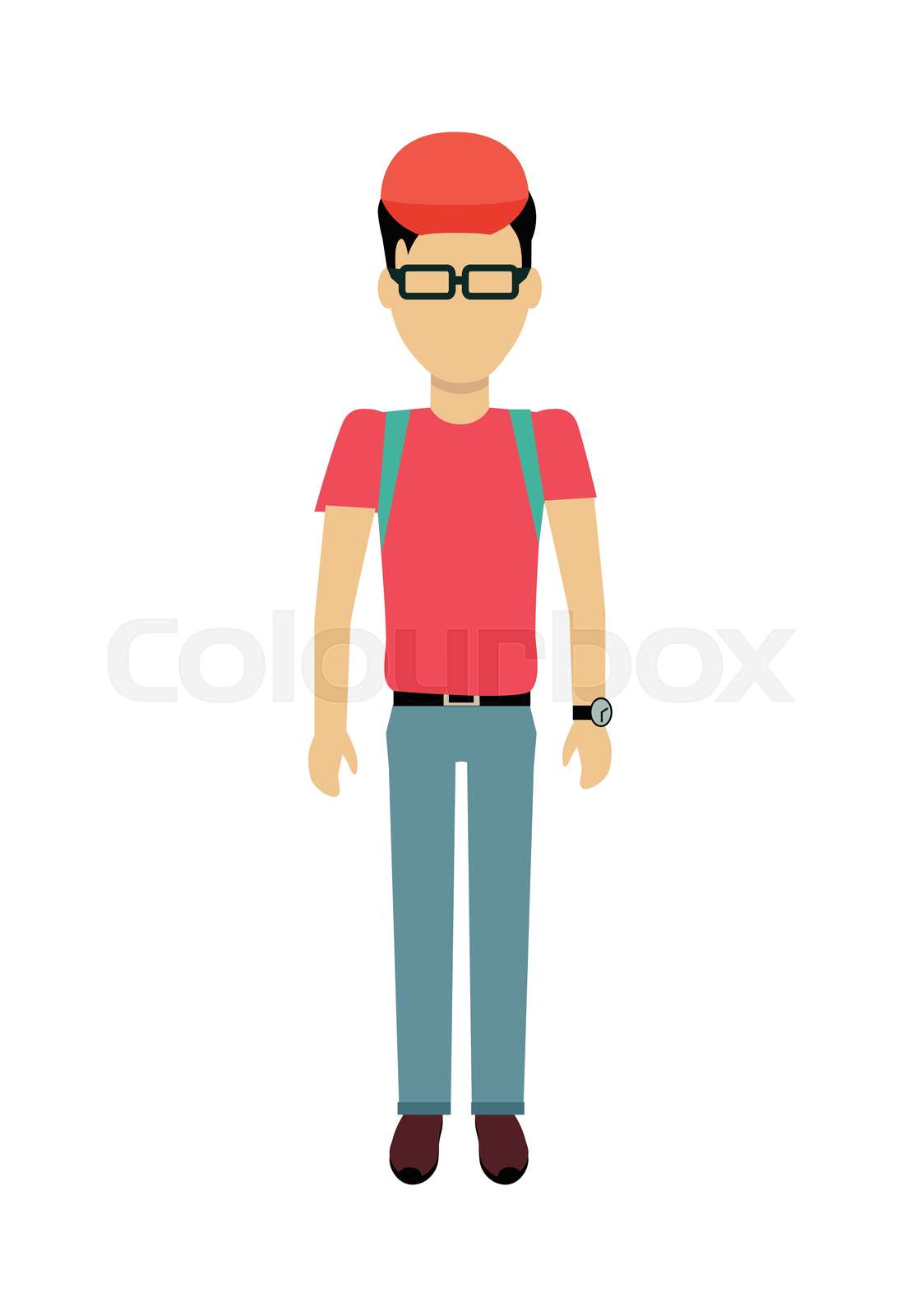 Man Character Template Vector Illustration. | Stock vector | Colourbox