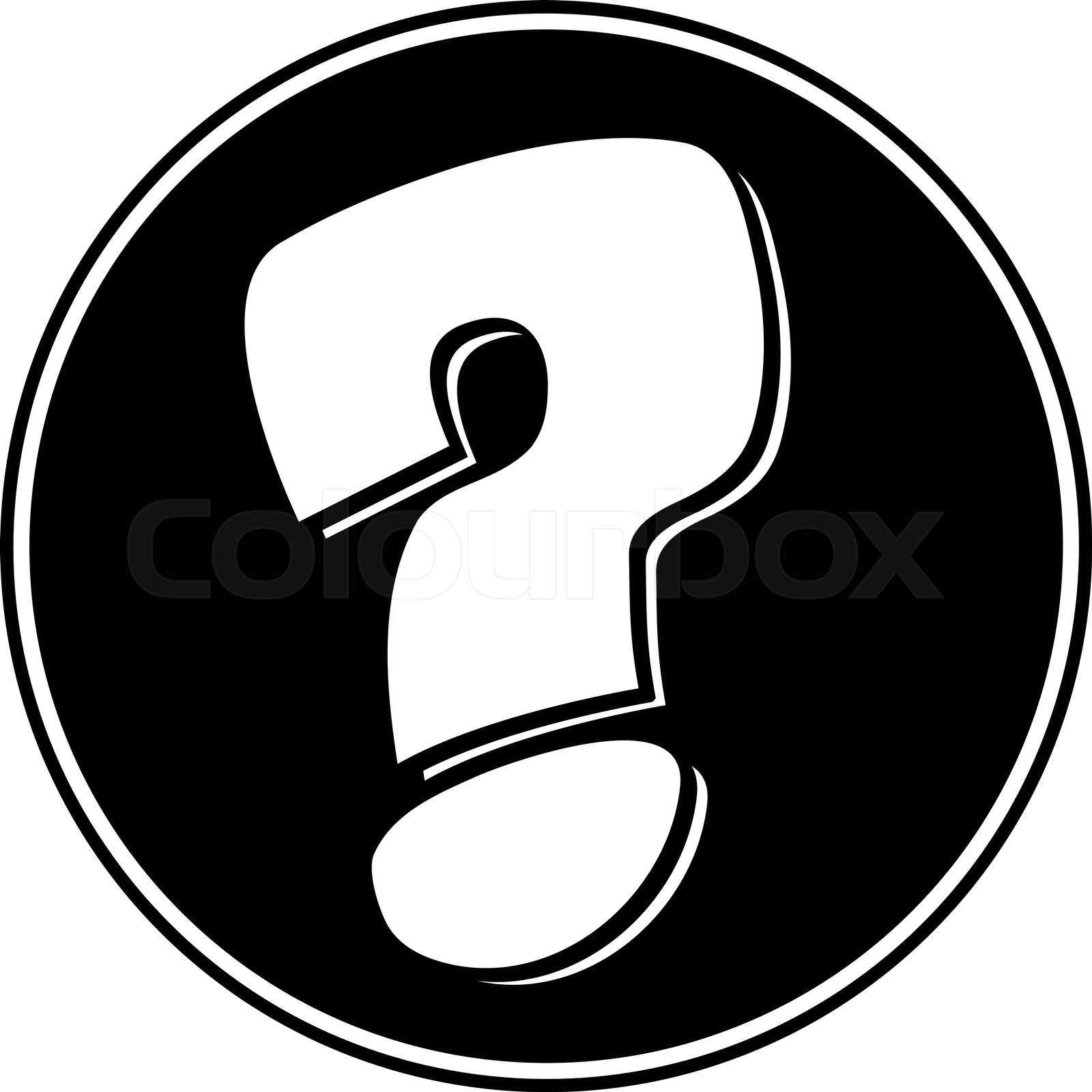 Question mark cartoon vector icon | Stock vector | Colourbox