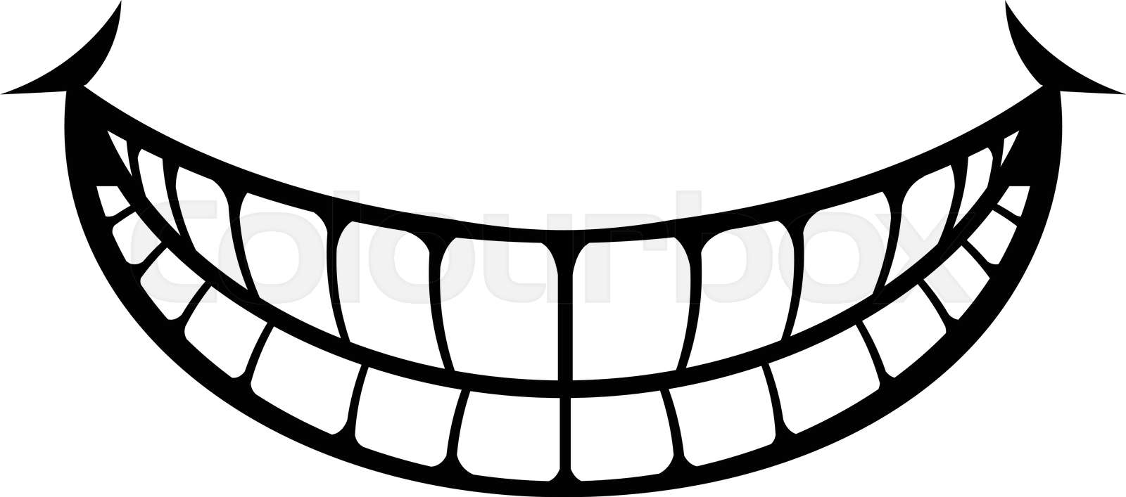 Big Happy Toothy Cartoon Smile vector icon | Stock vector | Colourbox