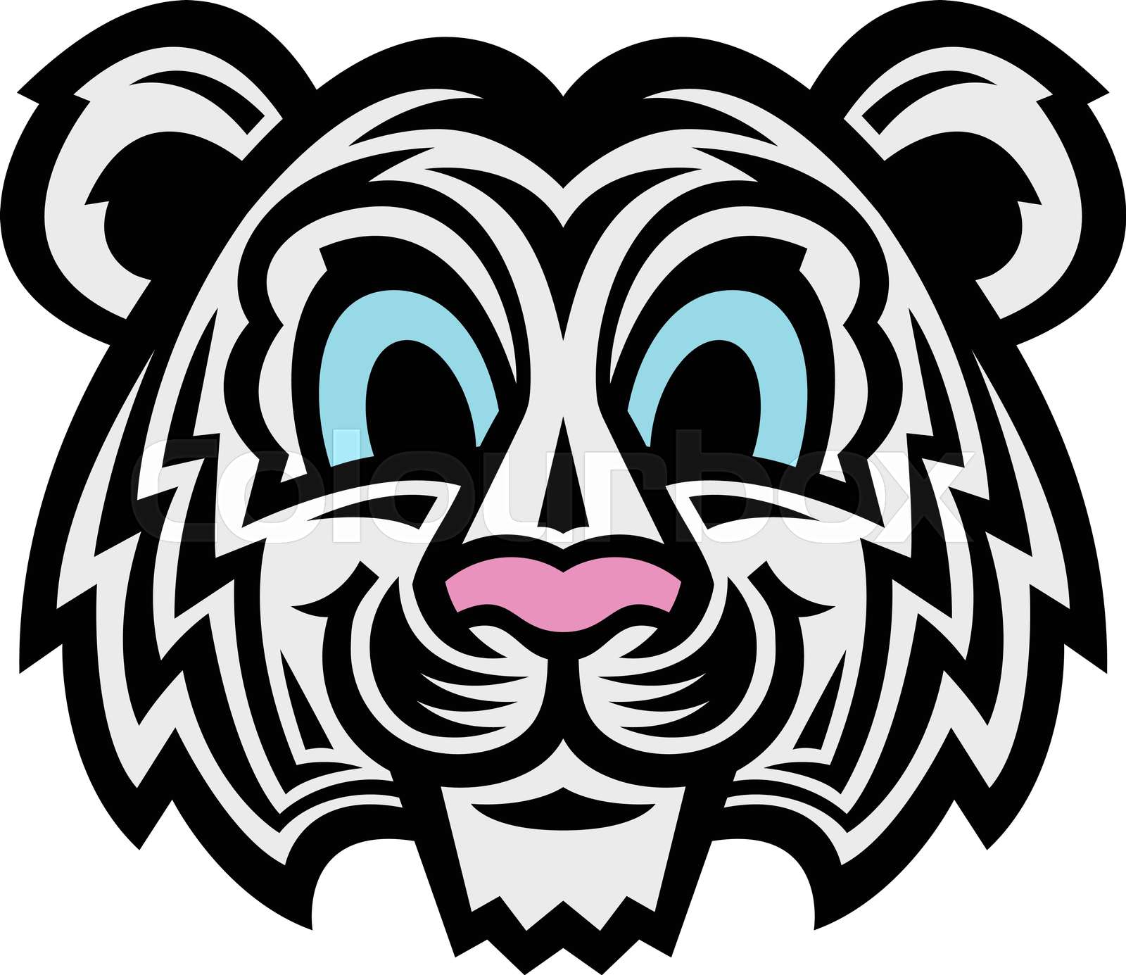 Cute Cartoon Tiger Cat | Stock vector | Colourbox