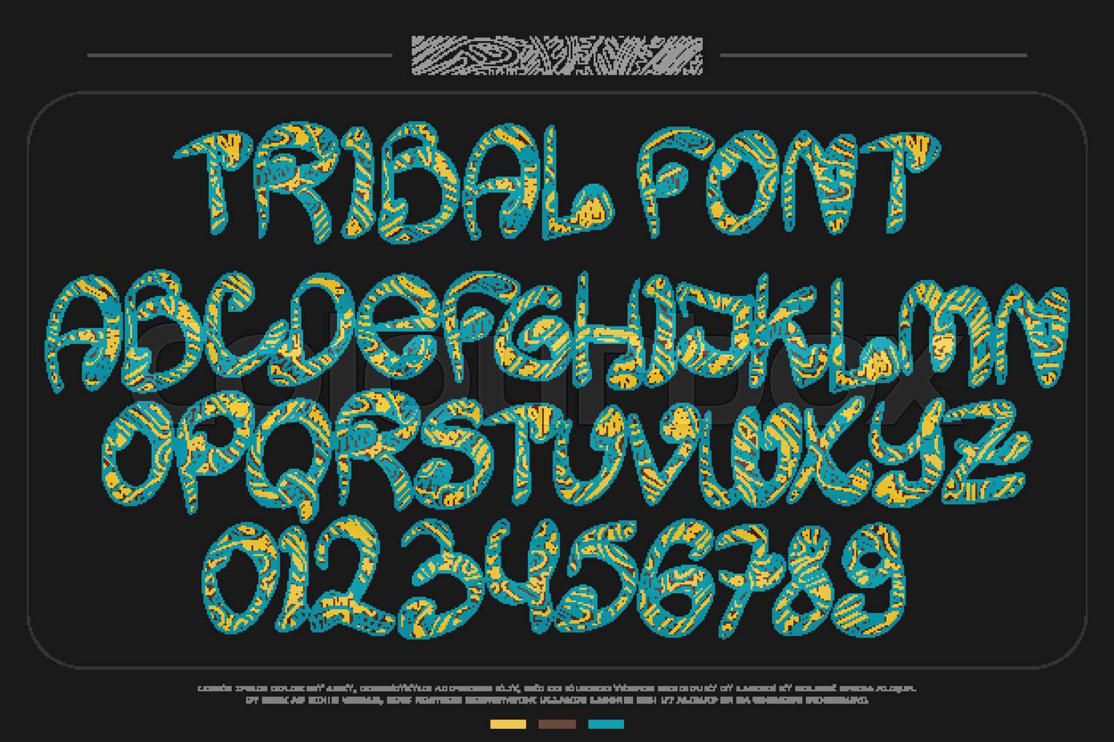 tribal font | Stock vector | Colourbox