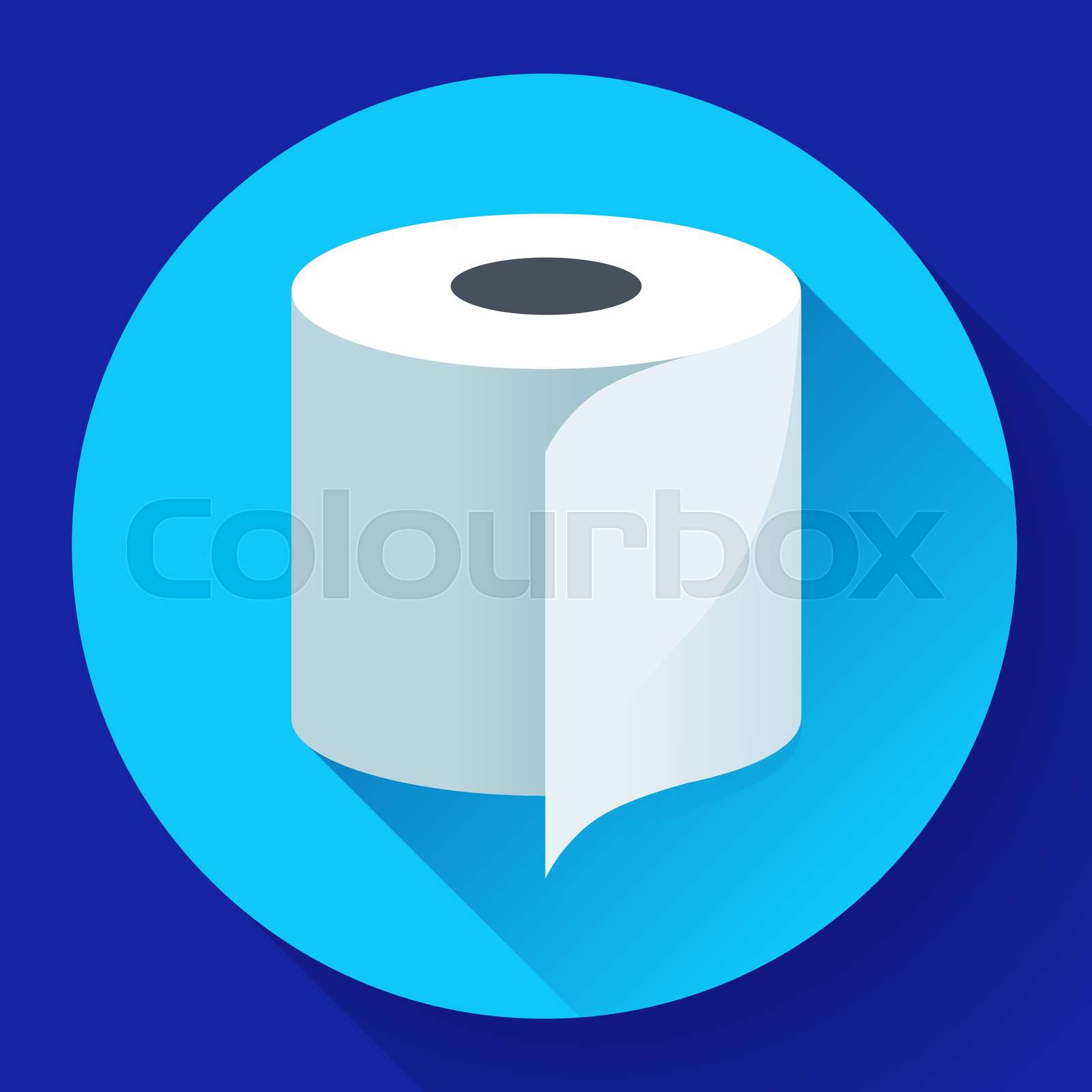 Flat Toilet Paper Icon | Stock vector | Colourbox