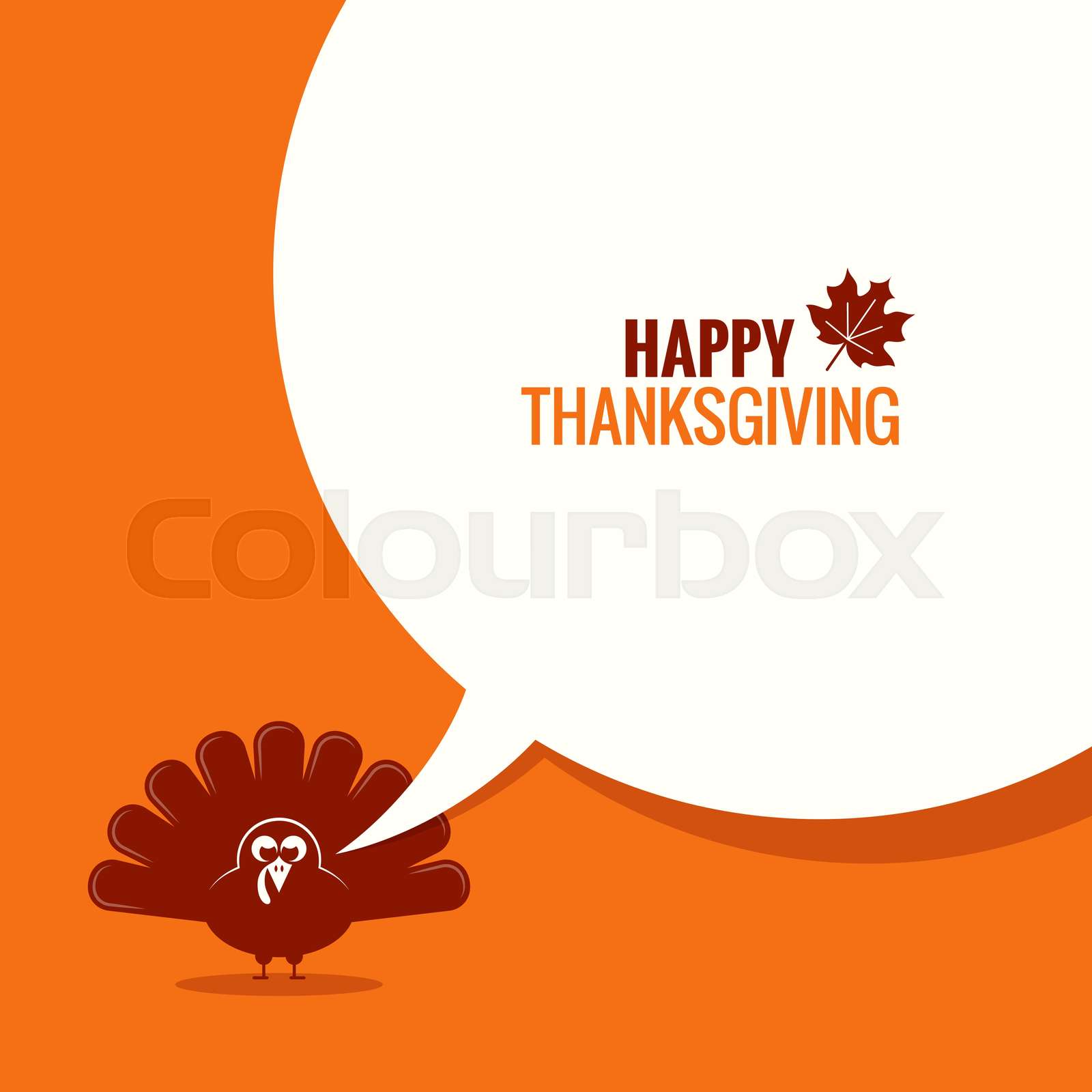 Thanksgiving turkey speech bubble background | Stock vector | Colourbox
