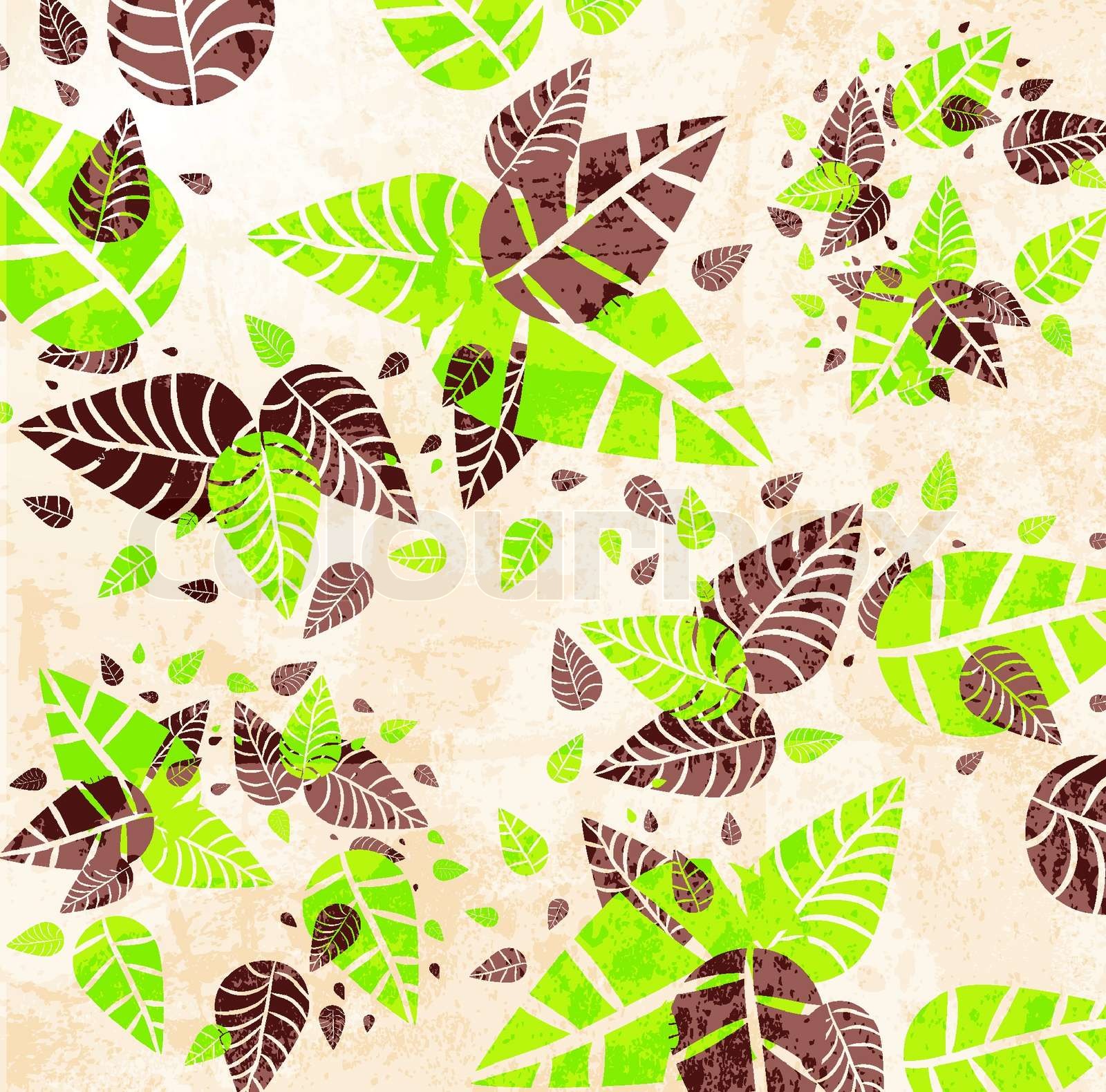 abstract leaf design | Stock vector | Colourbox