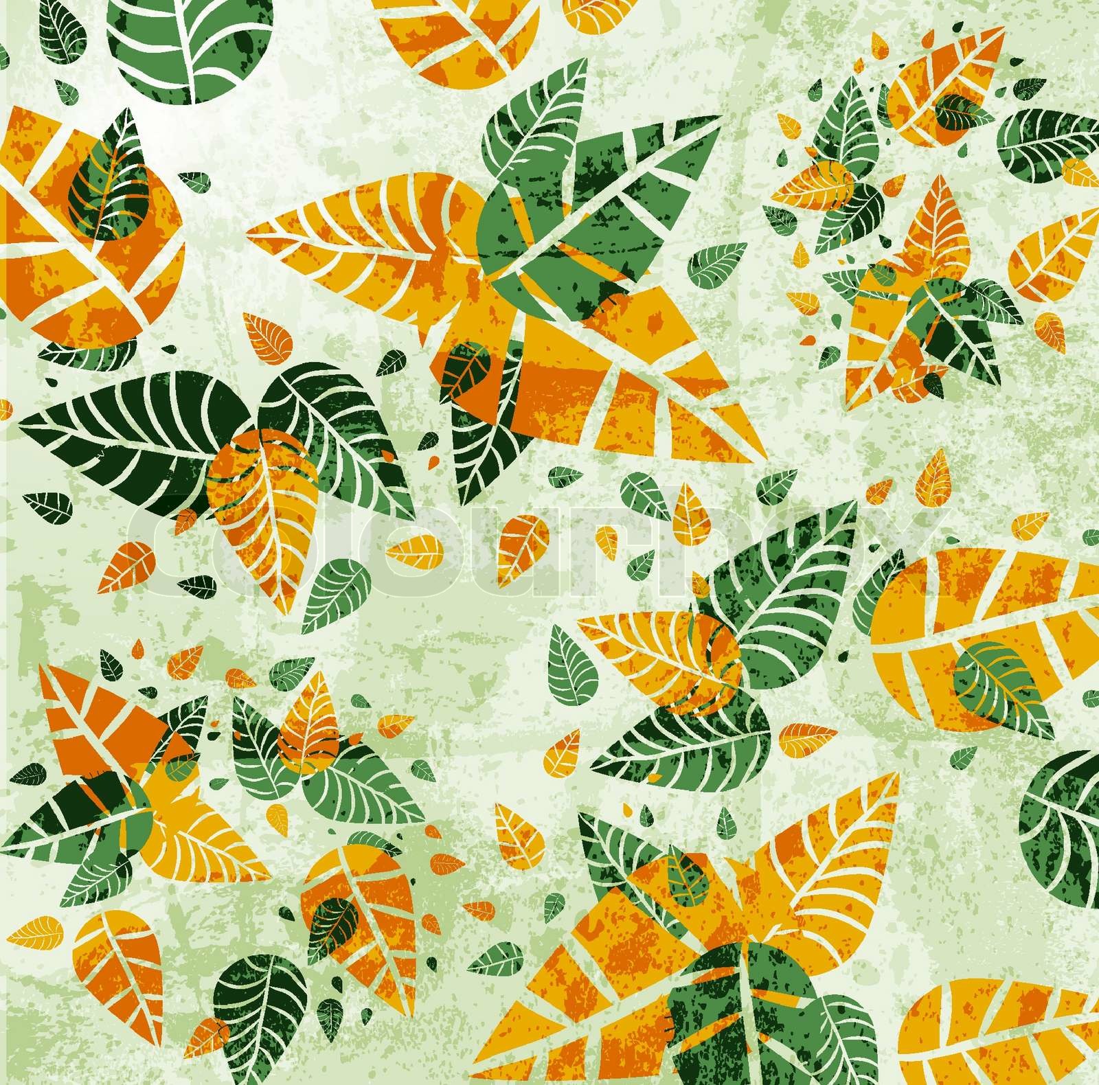 abstract leaf design | Stock vector | Colourbox