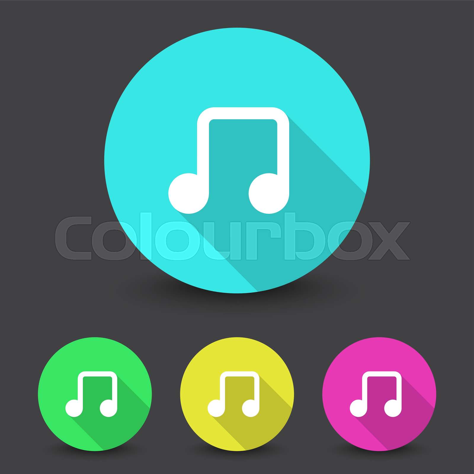 White Notes icon in different colors set | Stock vector | Colourbox