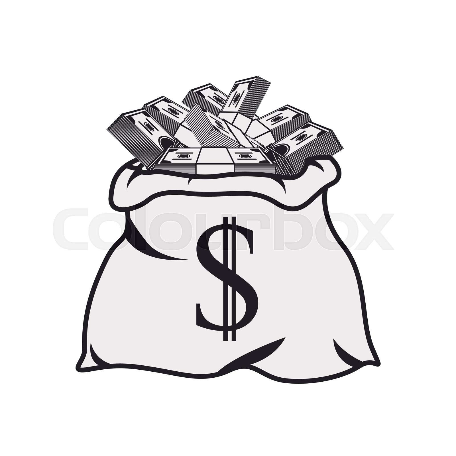 money sack icon | Stock vector | Colourbox