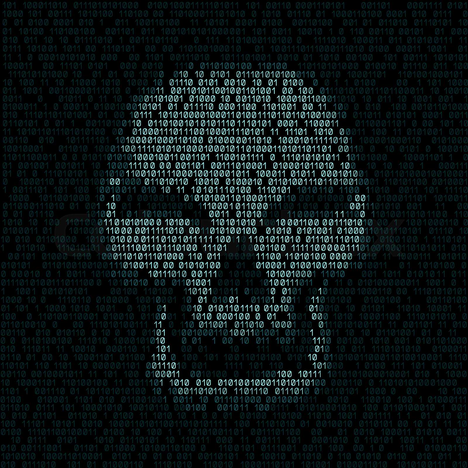code texture smiled skull | Stock vector | Colourbox