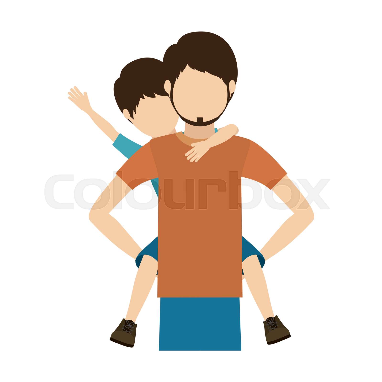 dad and son design | Stock vector | Colourbox