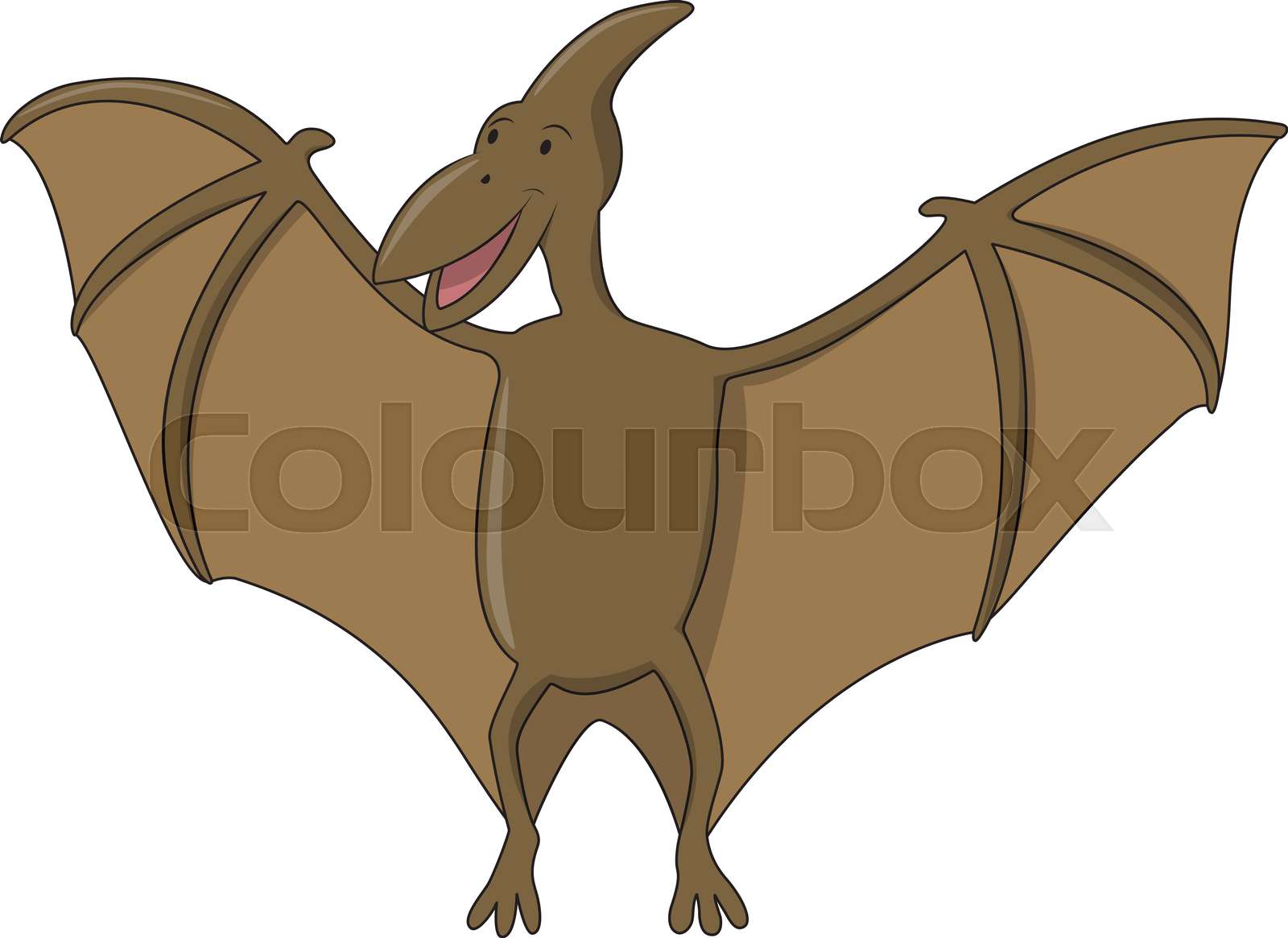 Flying dinosaur Cartoon Illustration | Stock vector | Colourbox