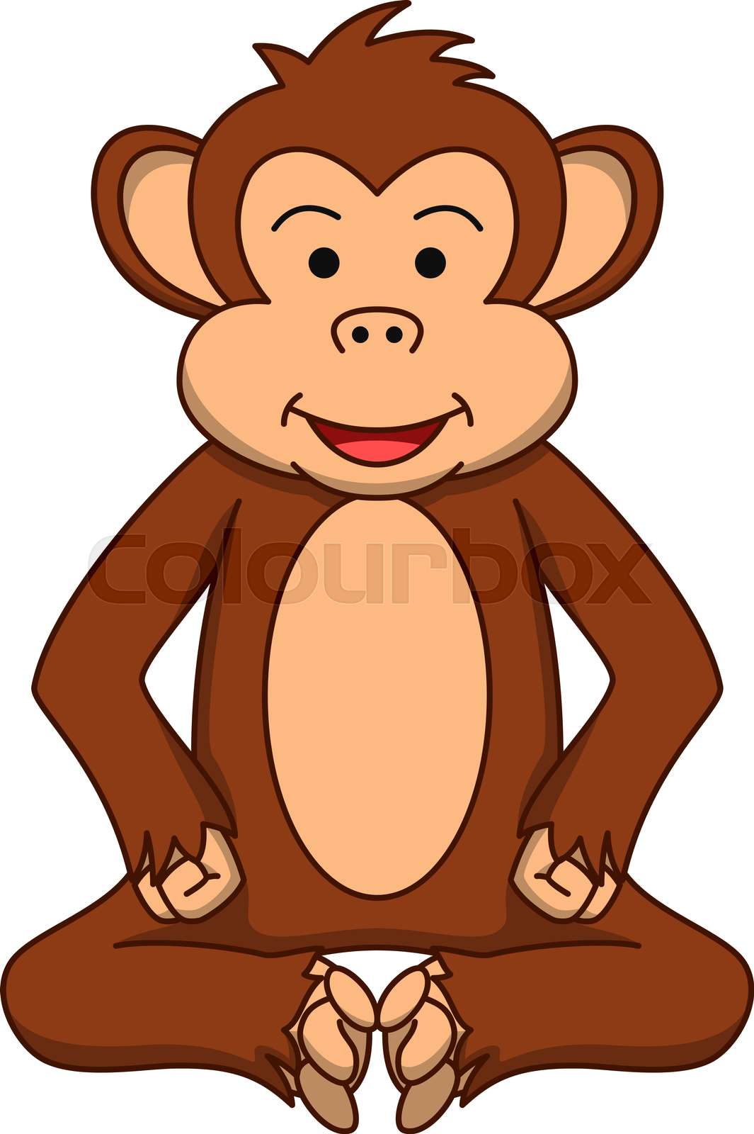 Monkey cartoon Illustration | Stock vector | Colourbox