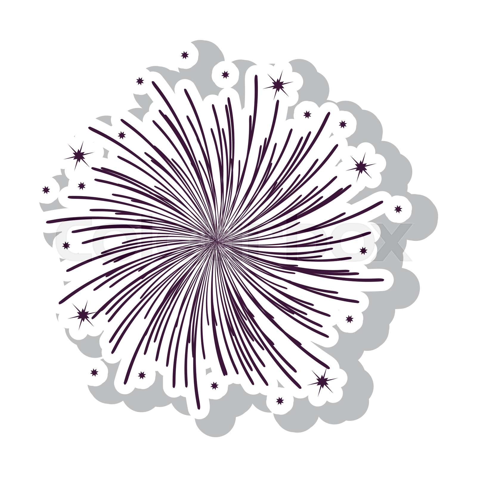 fireworks burst design | Stock vector | Colourbox