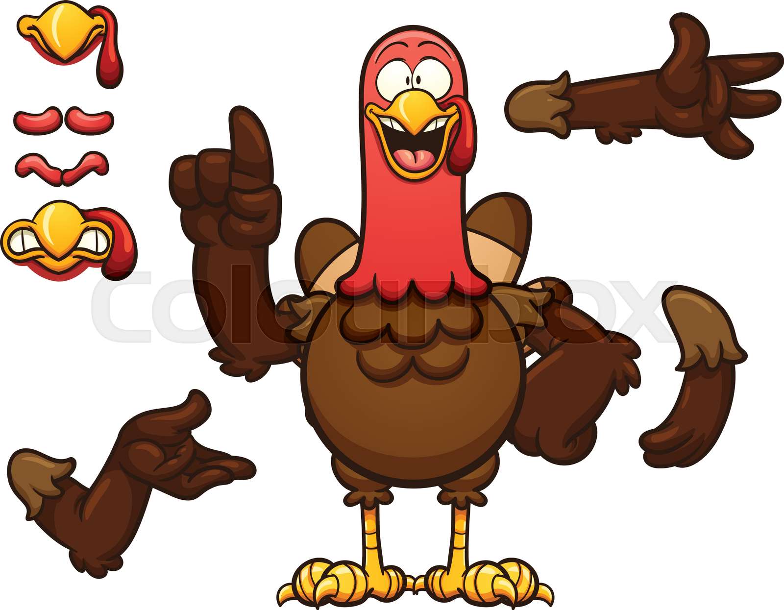 Cartoon turkey | Stock vector | Colourbox