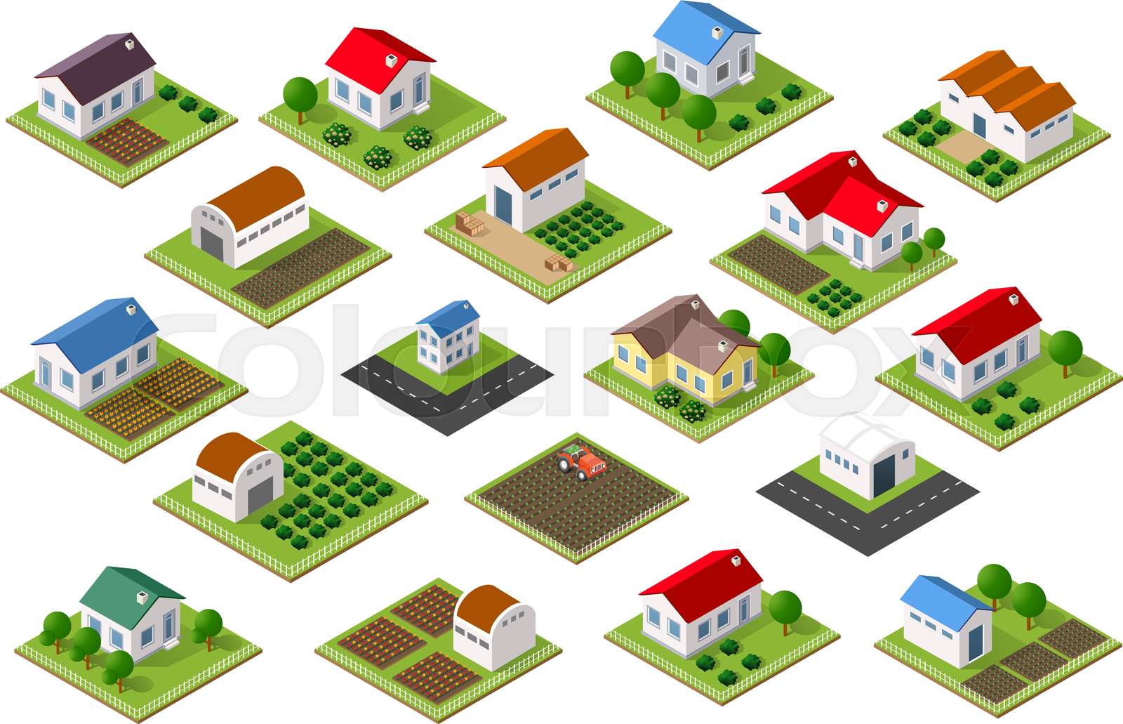 Isometric icon rural | Stock vector | Colourbox