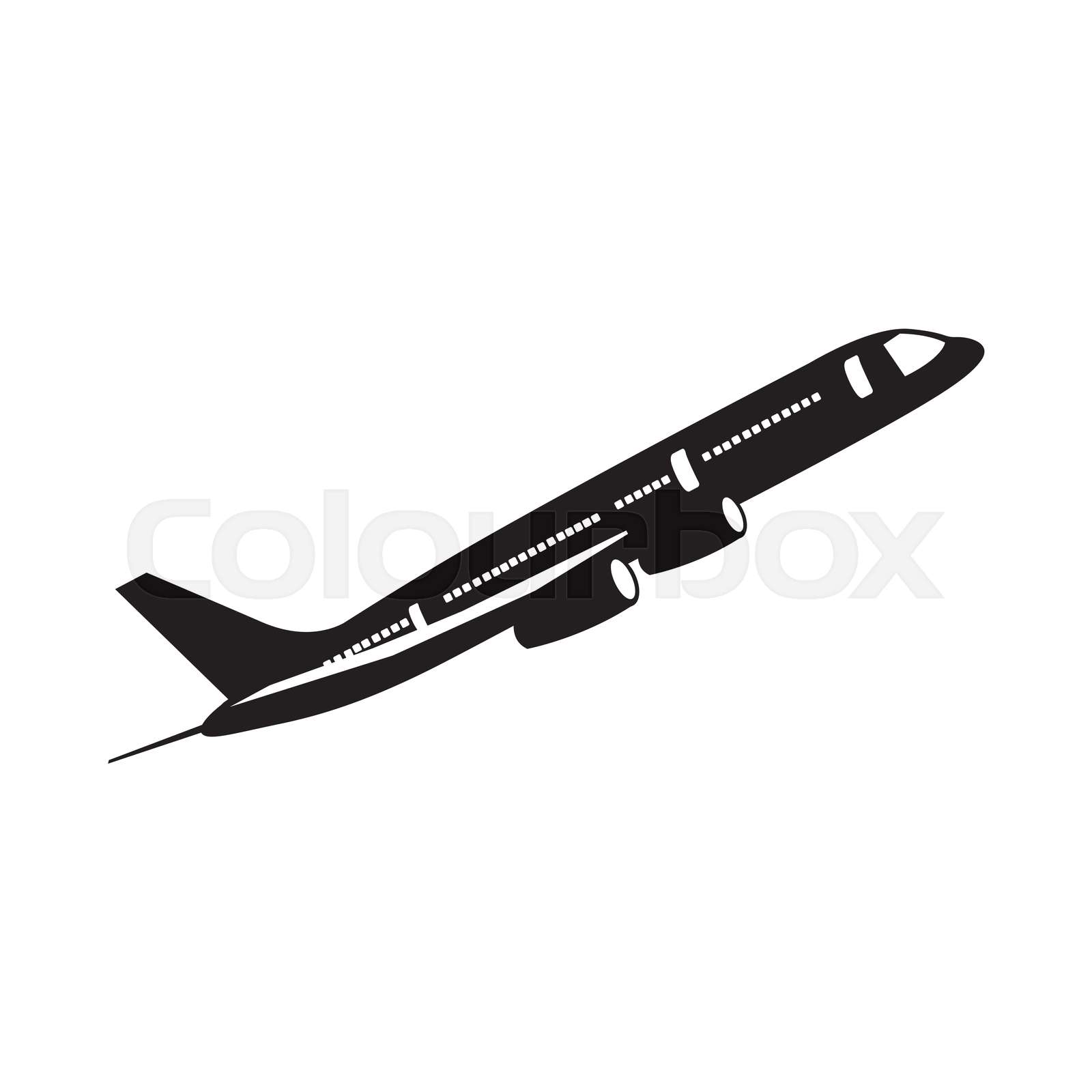 airplane isolated pictogram image | Stock vector | Colourbox