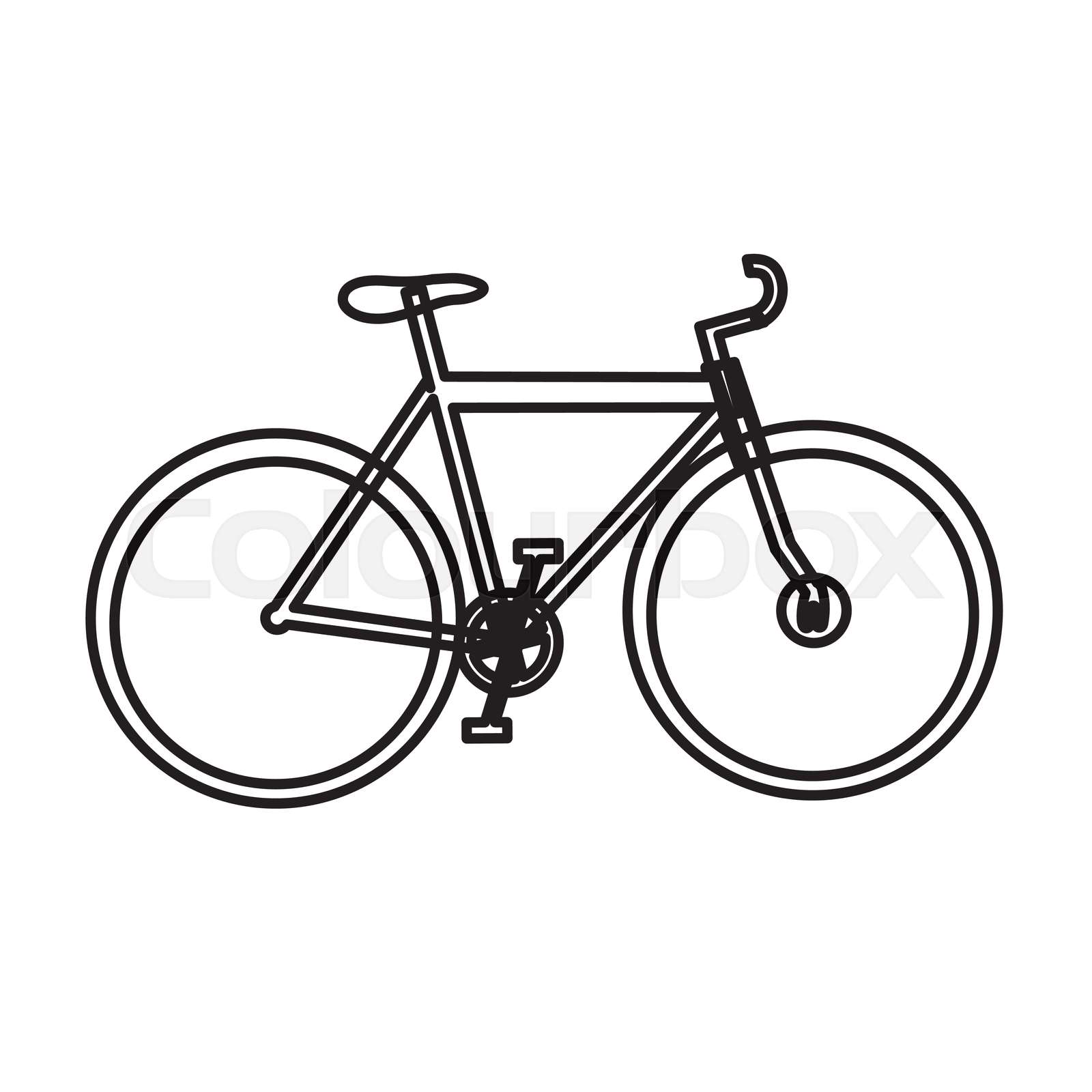 bike or bicycle pictogram icon image | Stock vector | Colourbox