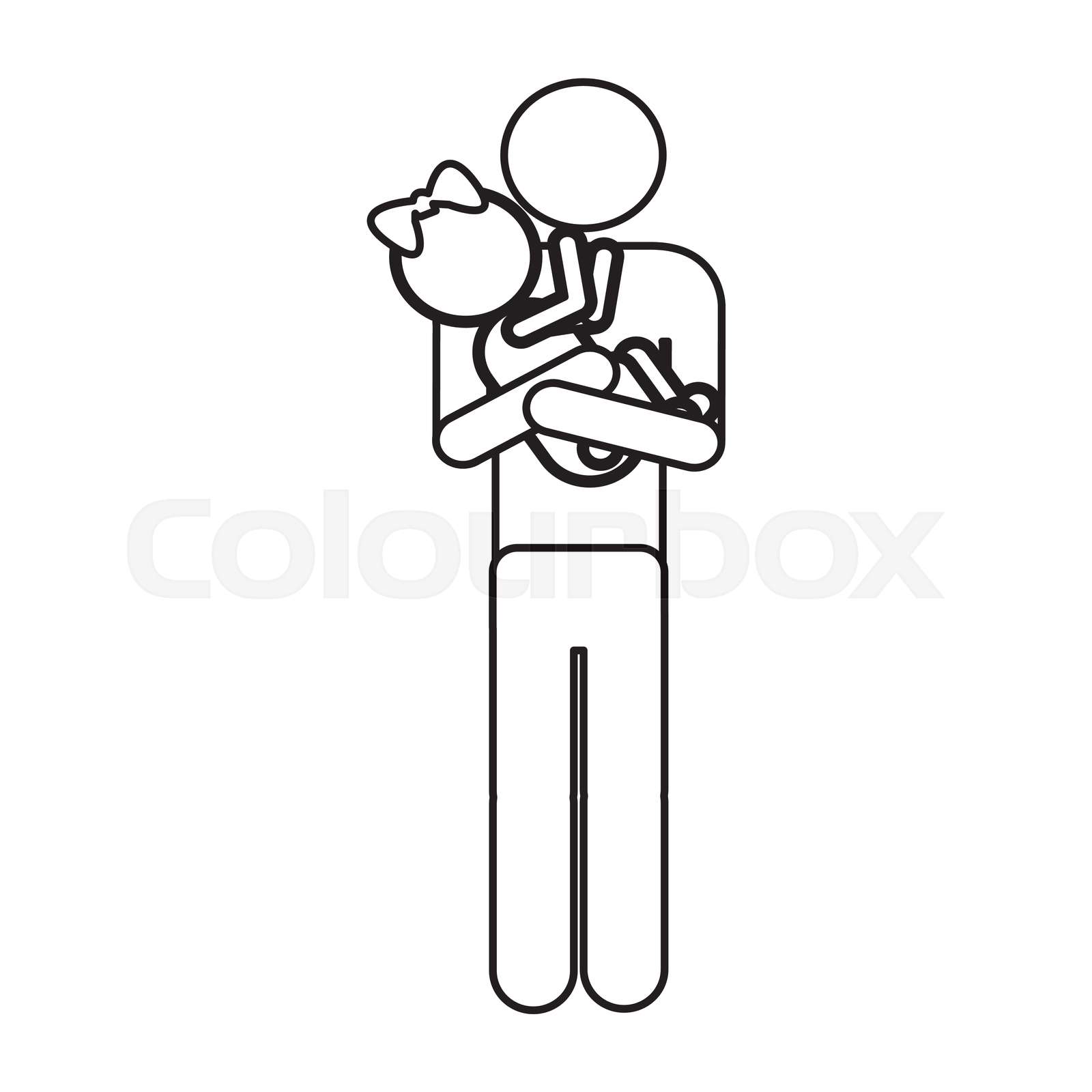 father and child icon pictogram image | Stock vector | Colourbox