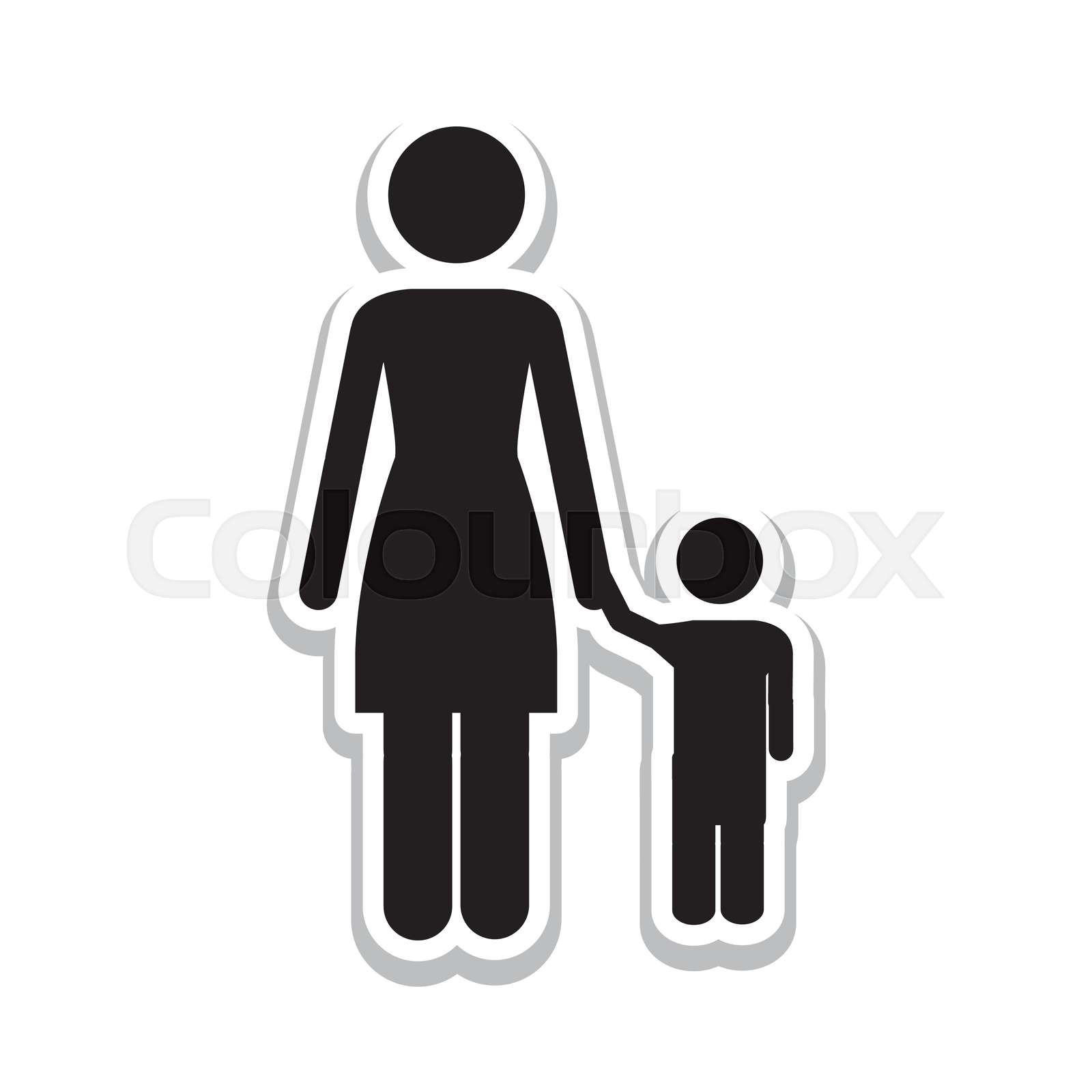 mother and child pictogram icon image | Stock vector | Colourbox