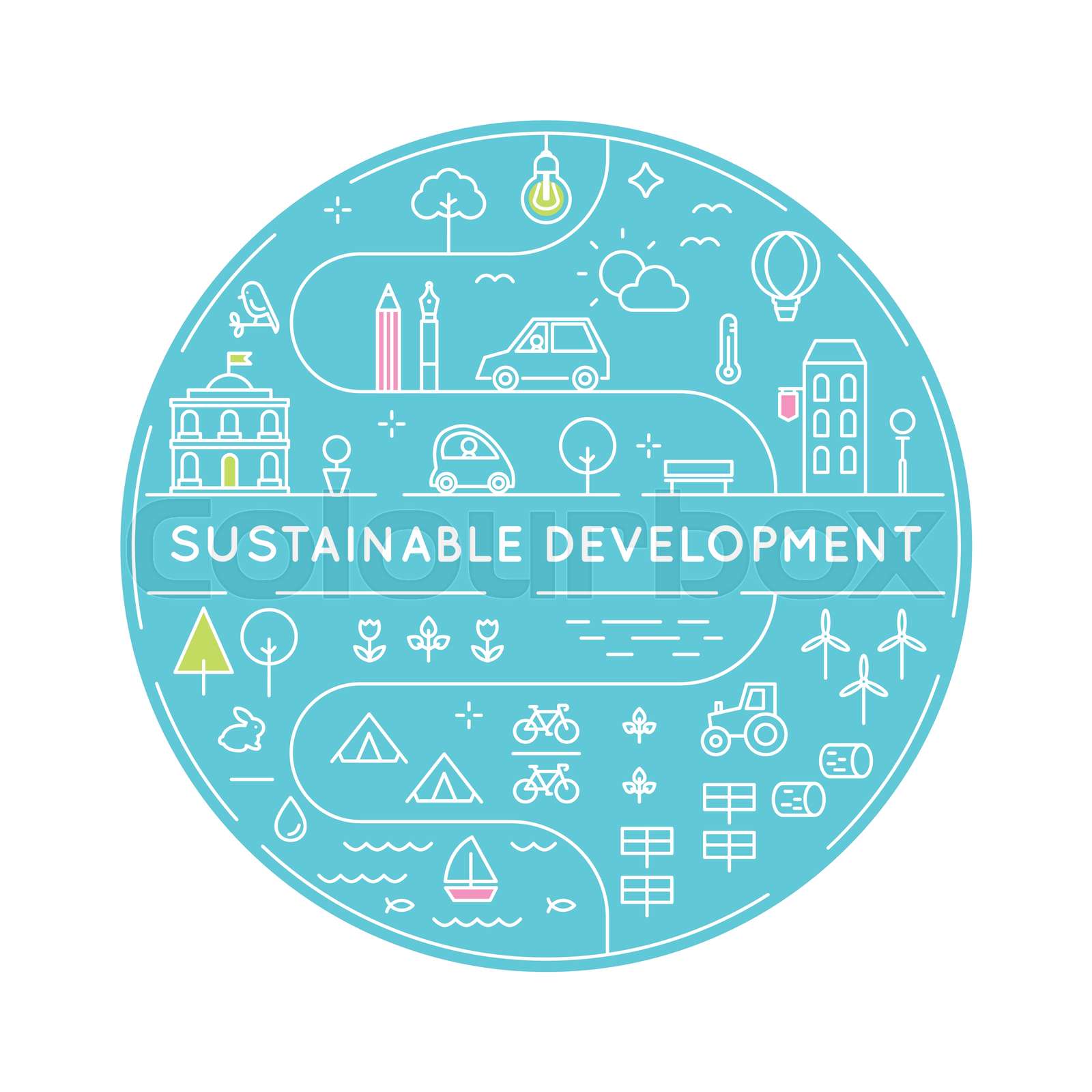Sustainable Development and Sustainable Living Implementation Concept ...