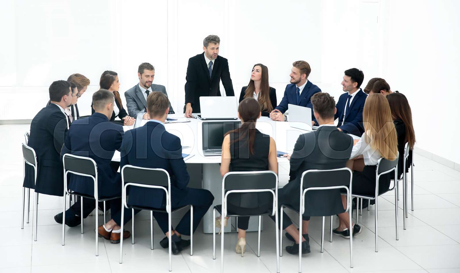 Indoor business conference for managers. | Stock image | Colourbox