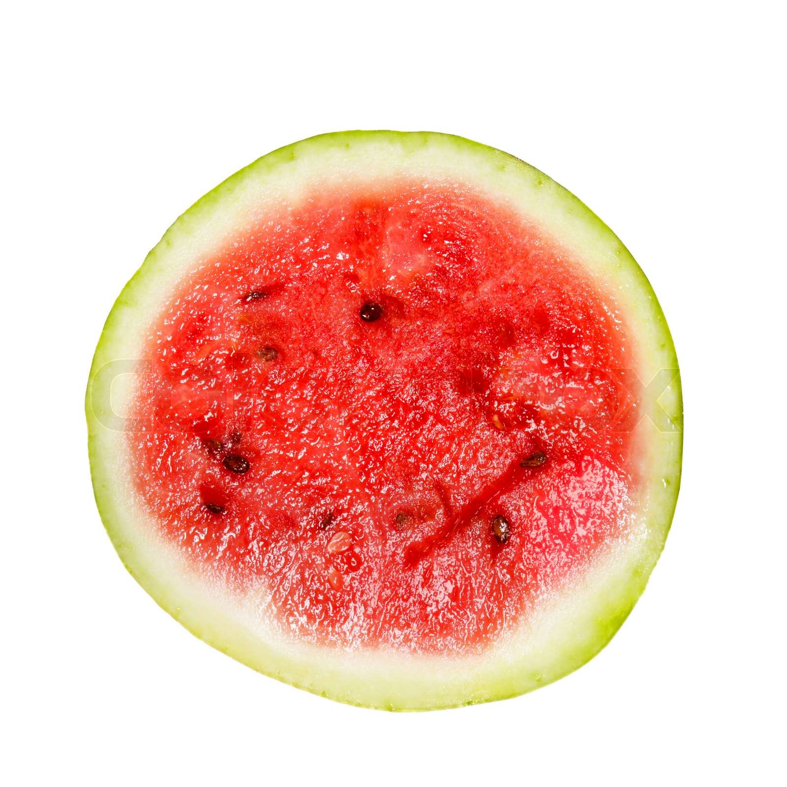 Red watermelon isolated on white. | Stock image | Colourbox