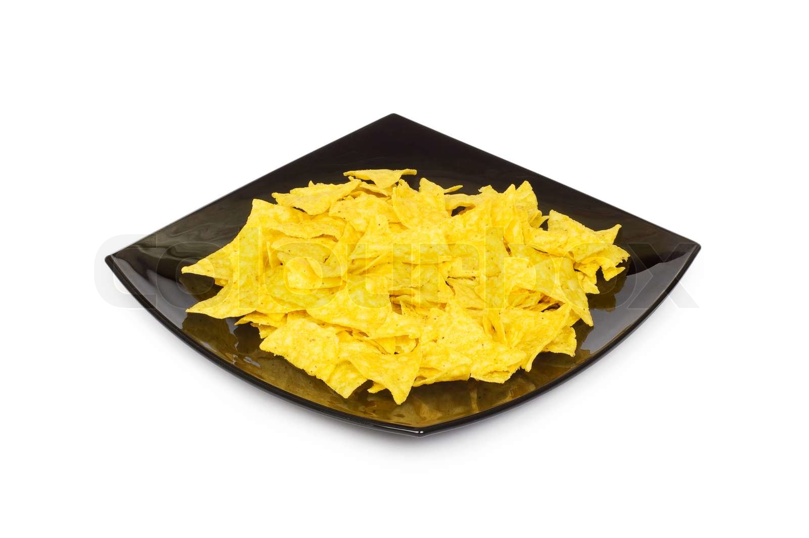 Mexicansk traditionel mad - majs chips og salsa | Stock foto | Colourbox