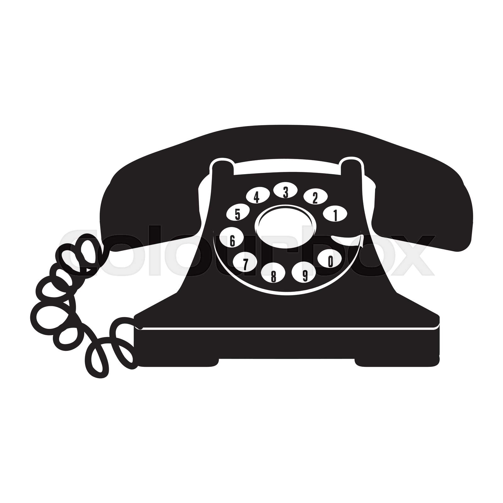 rotary telephone icon image | Stock vector | Colourbox
