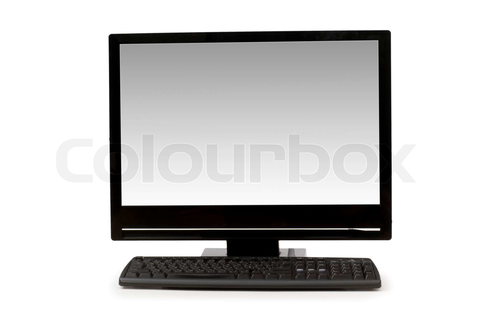 Desktop computer isoleret på den hvide baggrund | Stock foto | Colourbox
