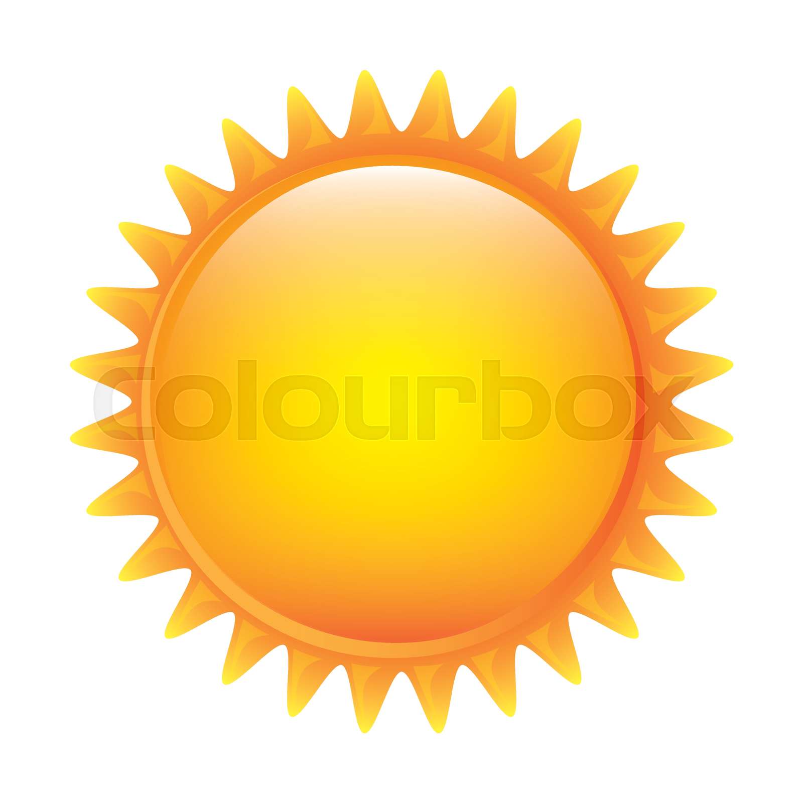 sol, tegner, rund | Stock vektor | Colourbox