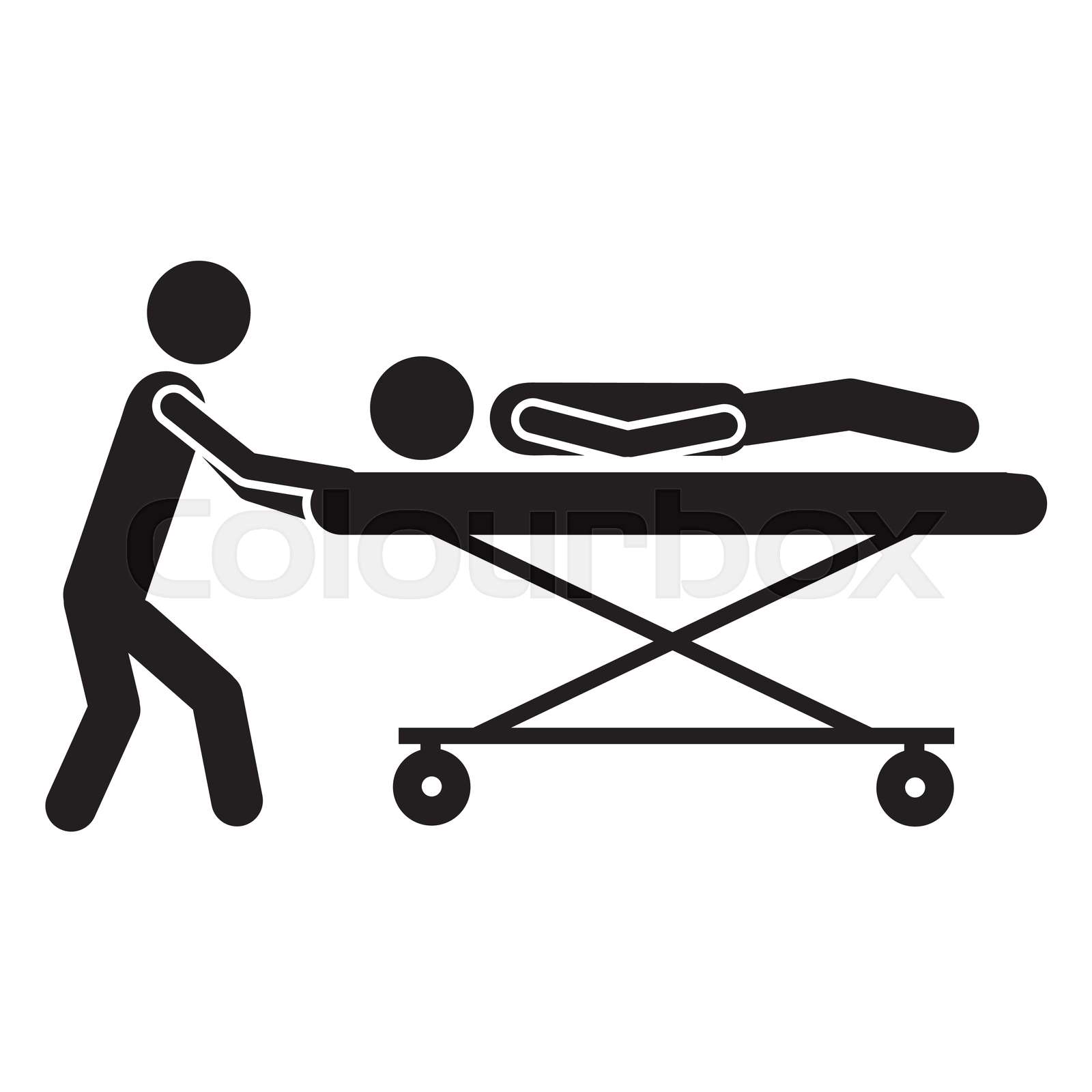 sick or injured patient icon image | Stock vector | Colourbox