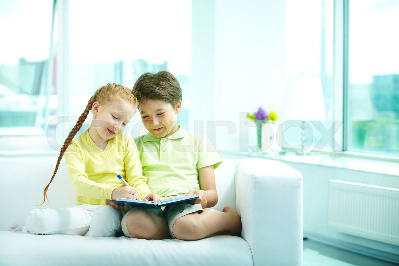 Studying children | Stock image | Colourbox