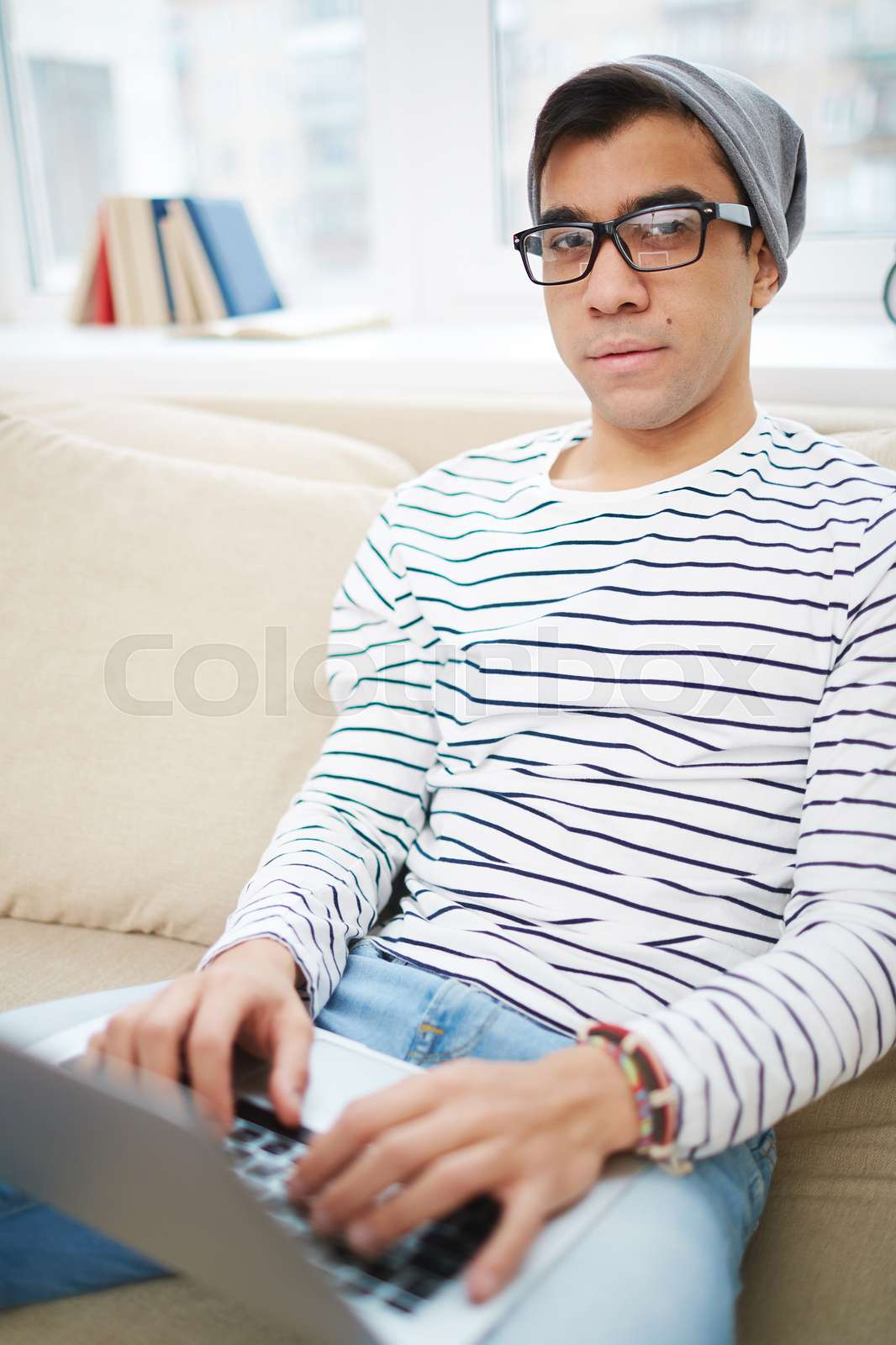 Guy typing | Stock image | Colourbox