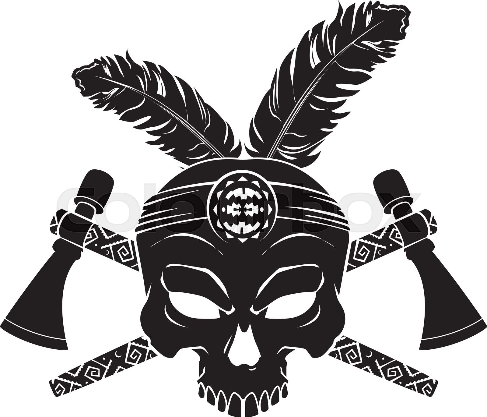 Crossed Tomahawk Clipart