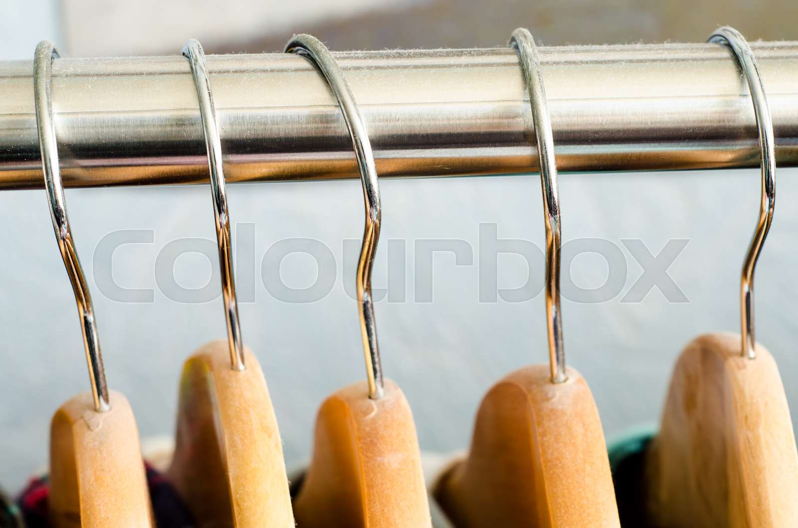 wooden hangers | Stock image | Colourbox