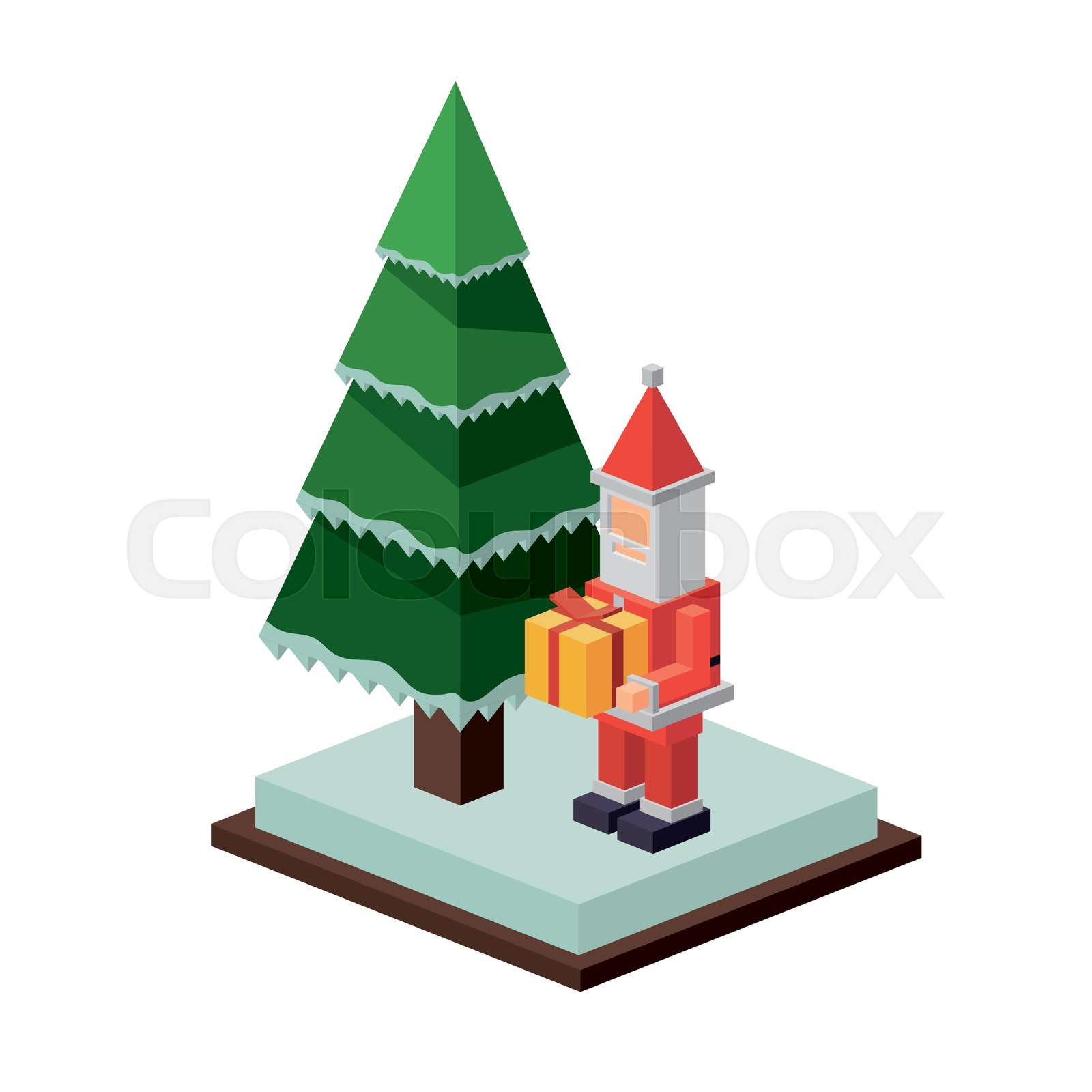 Isometric christmas santa design | Stock vector | Colourbox