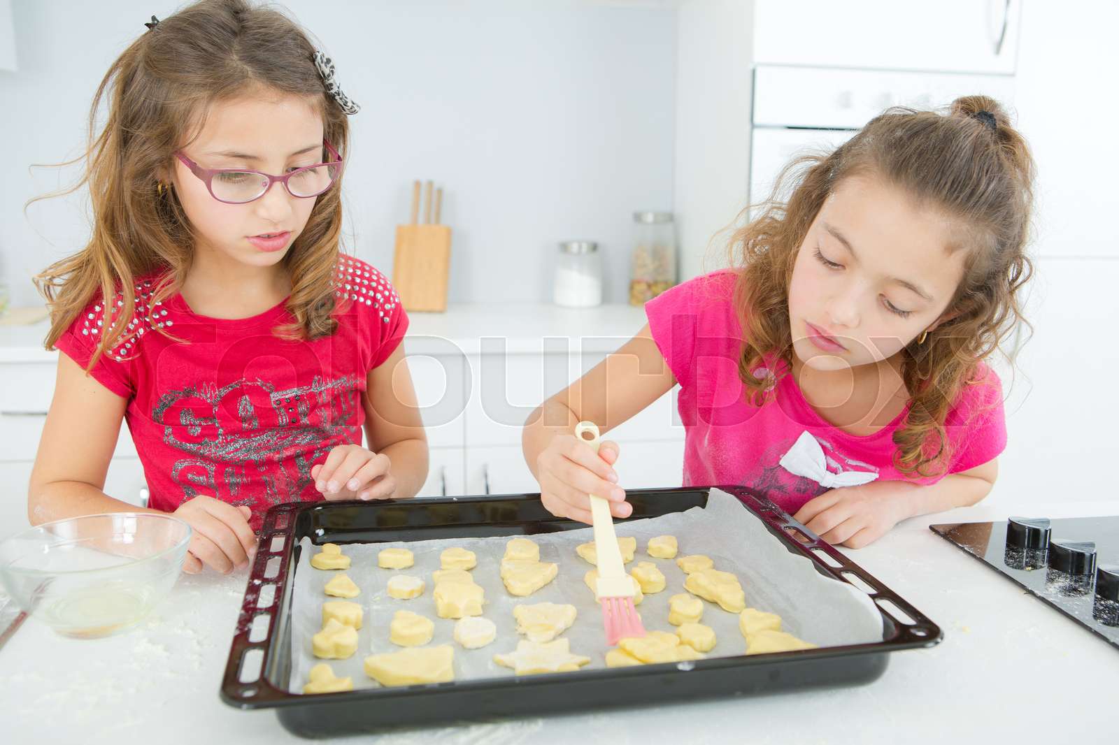 Family bake day | Stock image | Colourbox