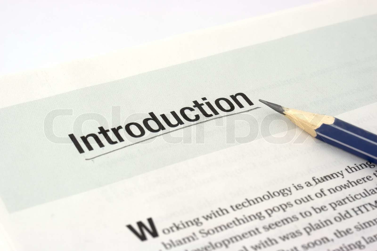 "Word introduction" | Stock image | Colourbox